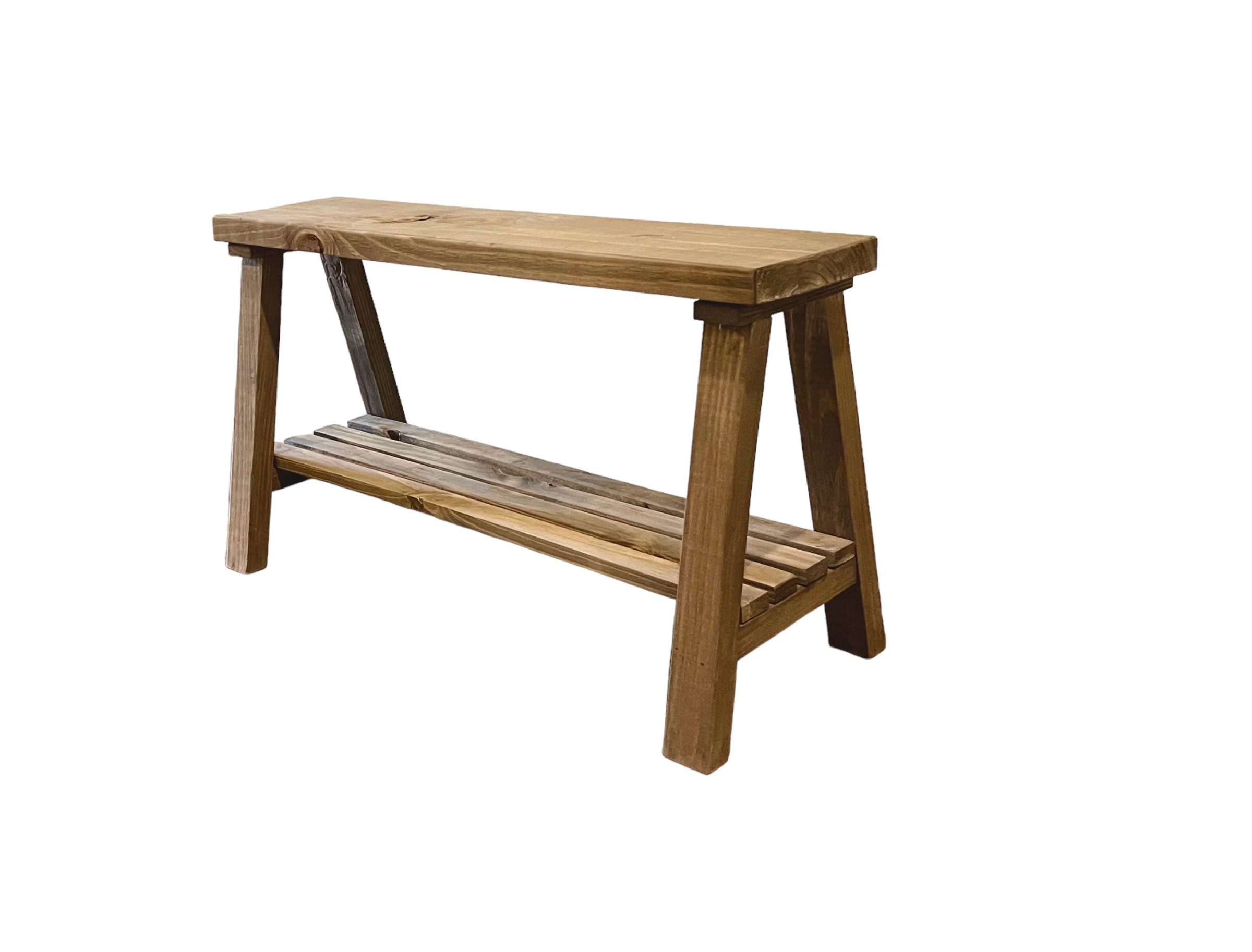 Modway Gridiron Small Wood Inlay Bench in Walnut - Walmart.com