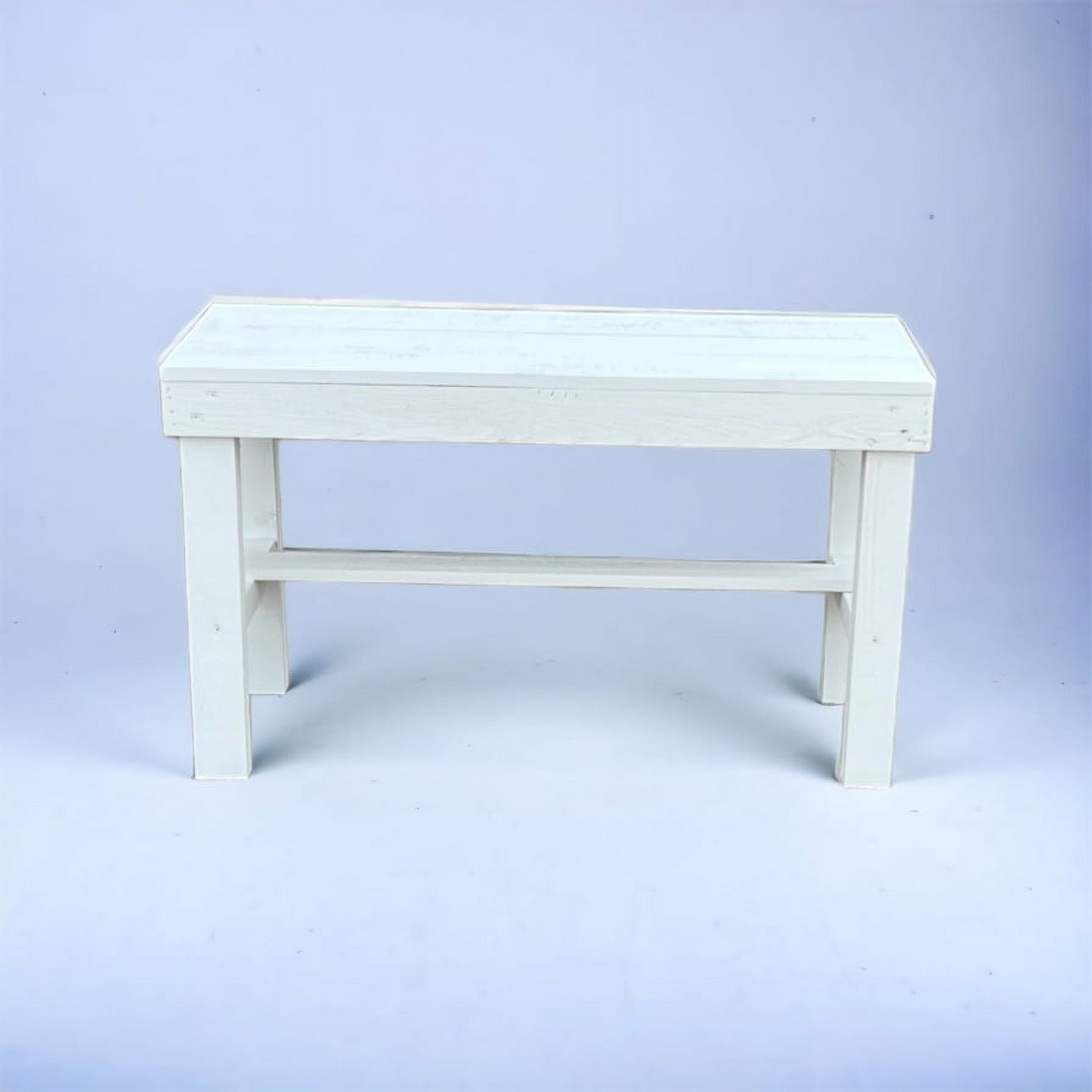 Woven Paths Rustic Solid Wood Entryway Bench, White 19.25 in H x 13.75 ...