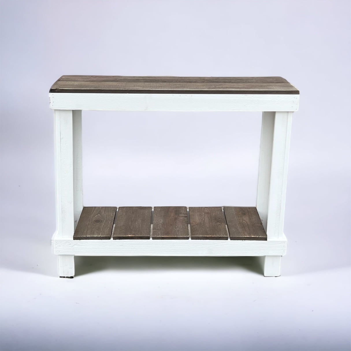 Woven Paths Rustic Solid Wood Living Room Console Table, Dark Brown ...