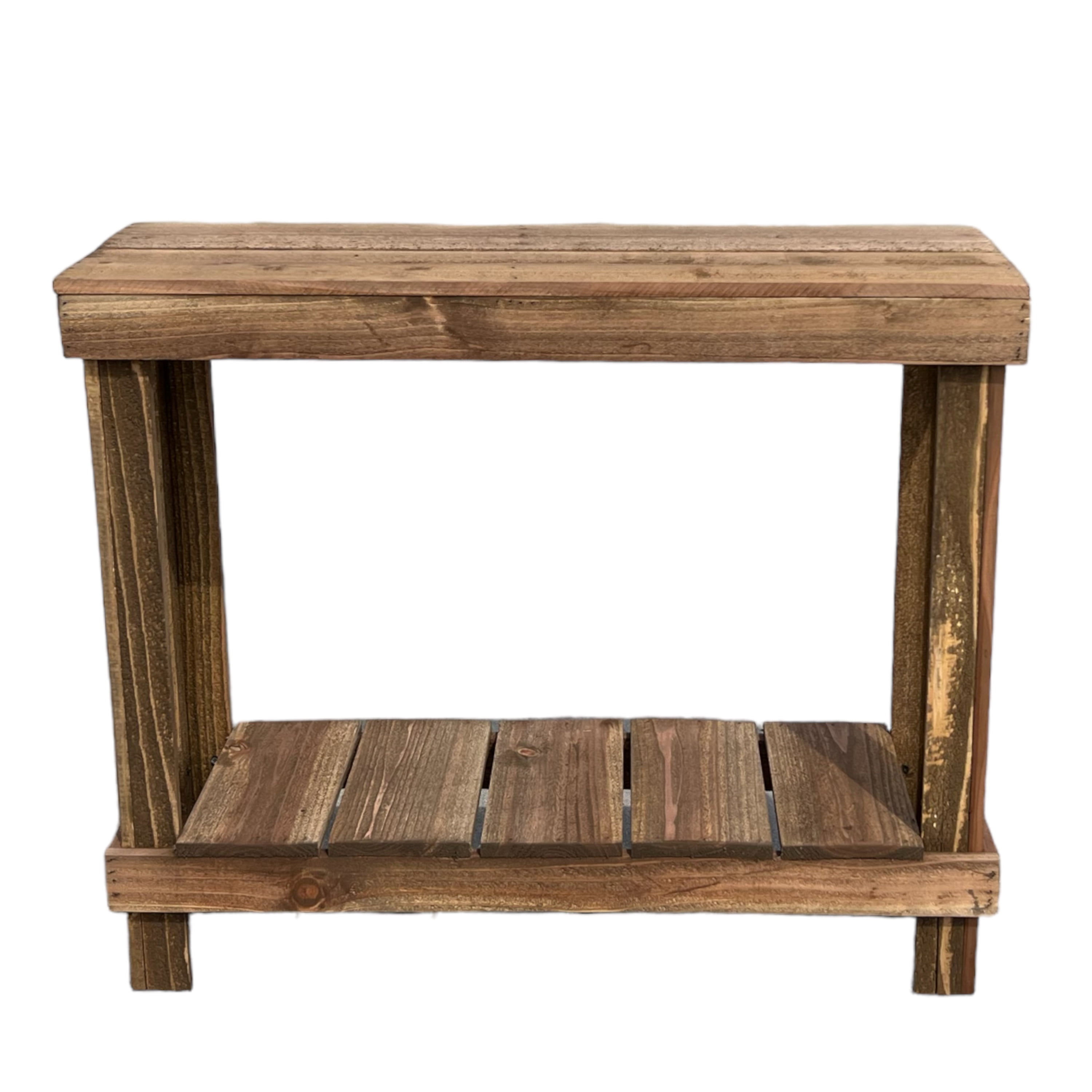 Woven Paths Rustic Solid Wood Console Table, Entryway Storage ...