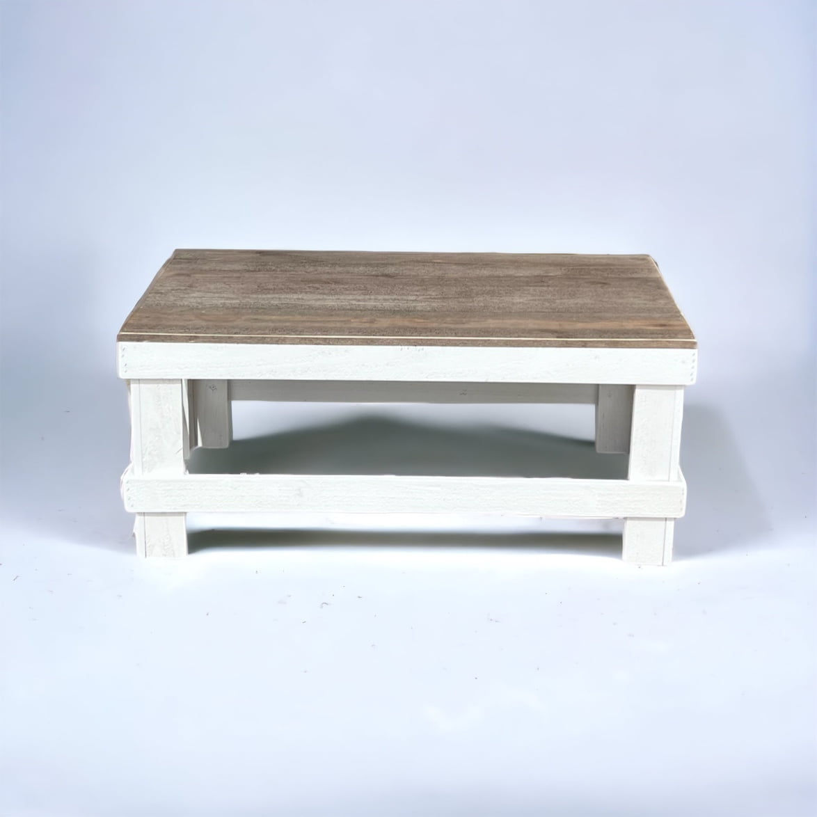 Woven Paths Rustic Wood Rectangular Coffee Table - Walmart.com