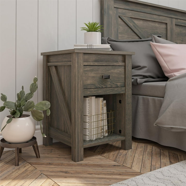 Ameriwood Home Farmington Nightstand Weathered Oak