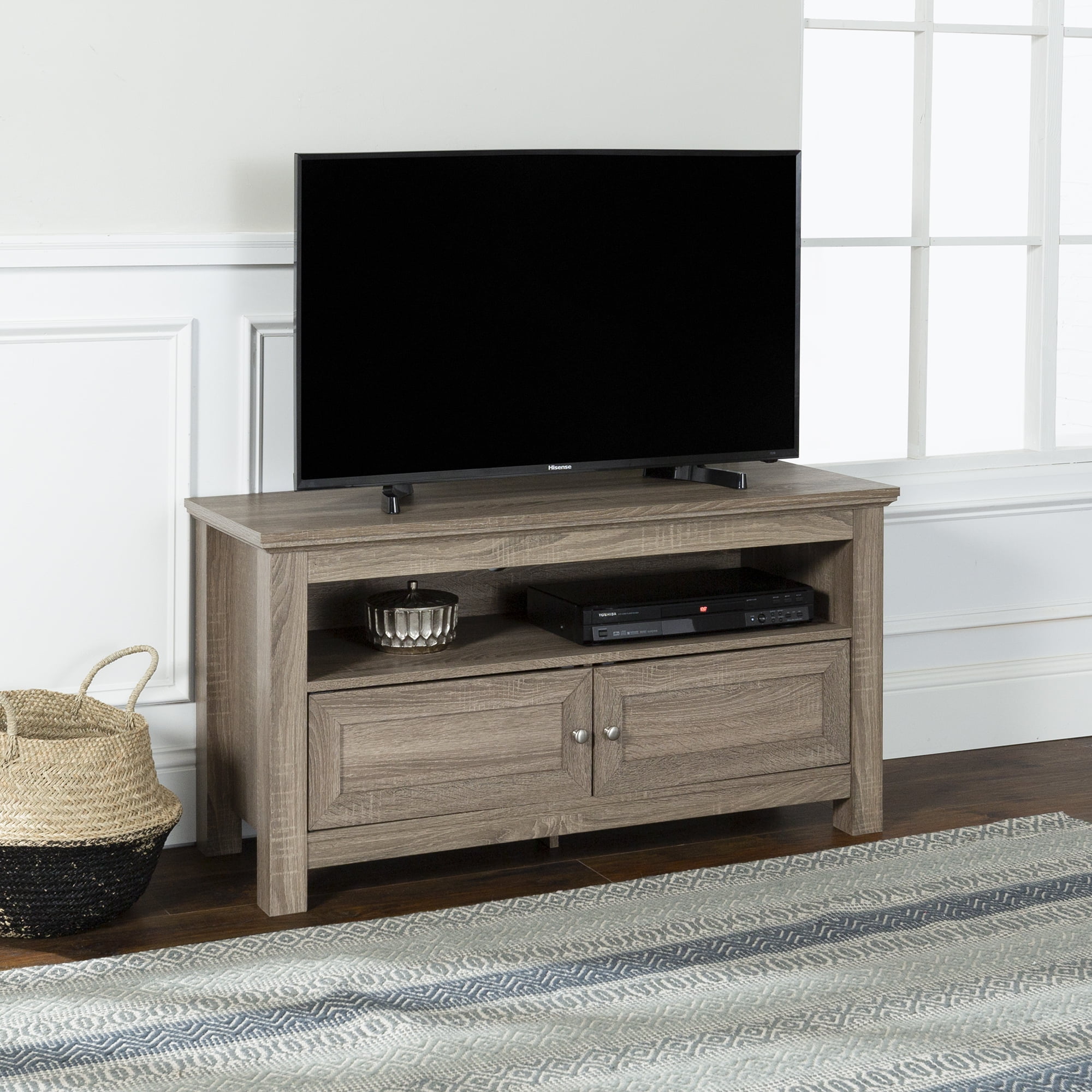 Woven Paths TV Stand - Rustic Farmhouse Style - Walmart.com