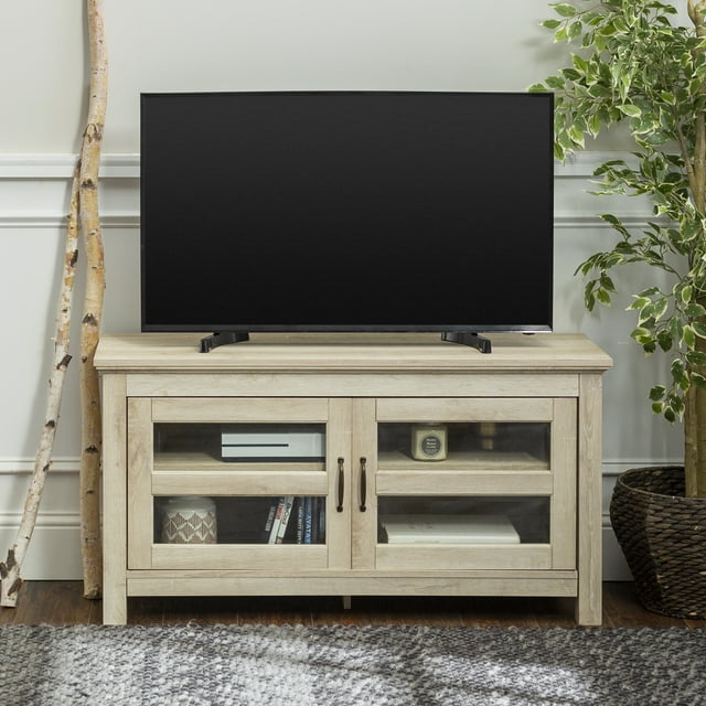 Woven Paths Transitional TV Stand for TVs up to 50", White Oak ...