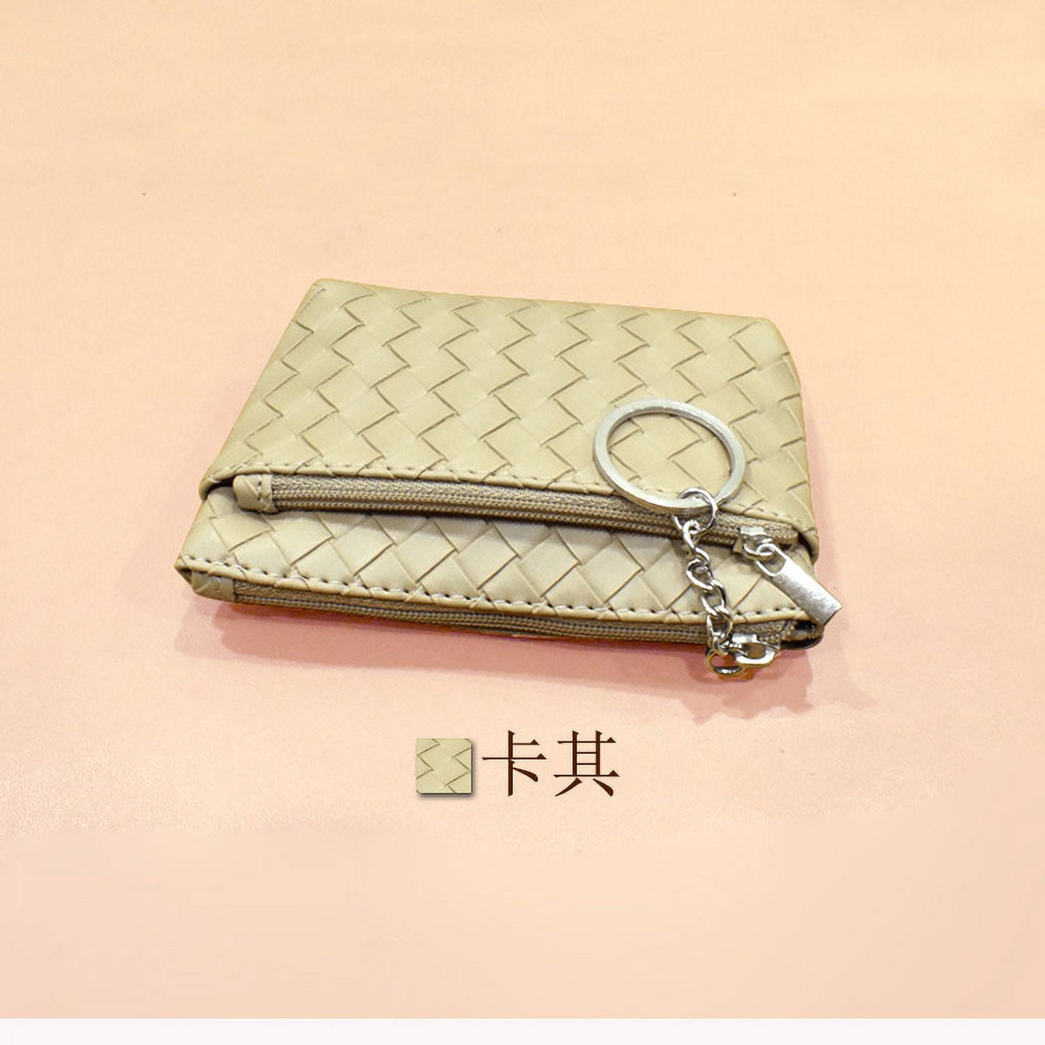 Woven Pattern Simple Women‘s Mini Coin Purse Mother‘s Food Portable Key ...