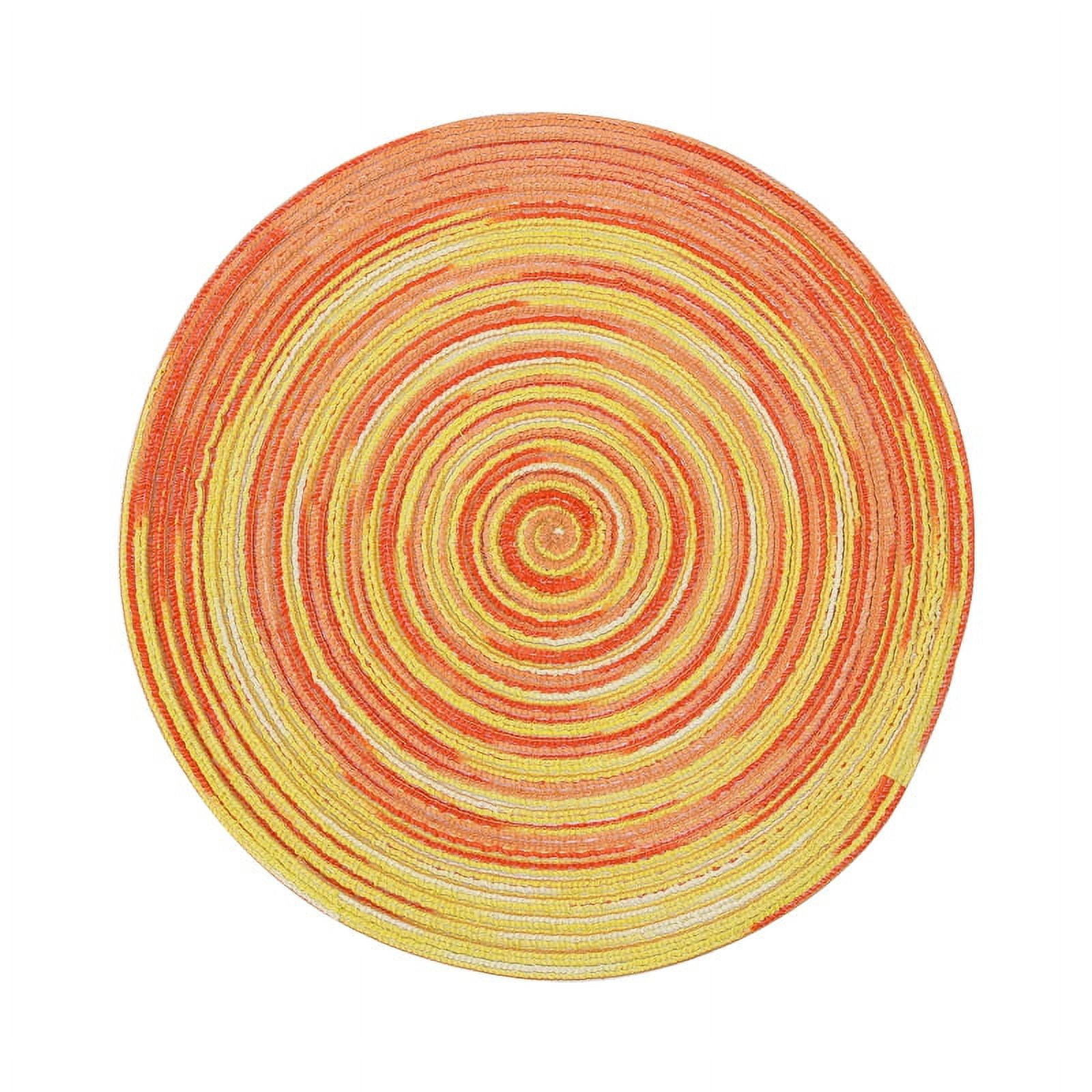 Woven Placemats Round Placemats Natural Hyacinth Wicker Placemats ...