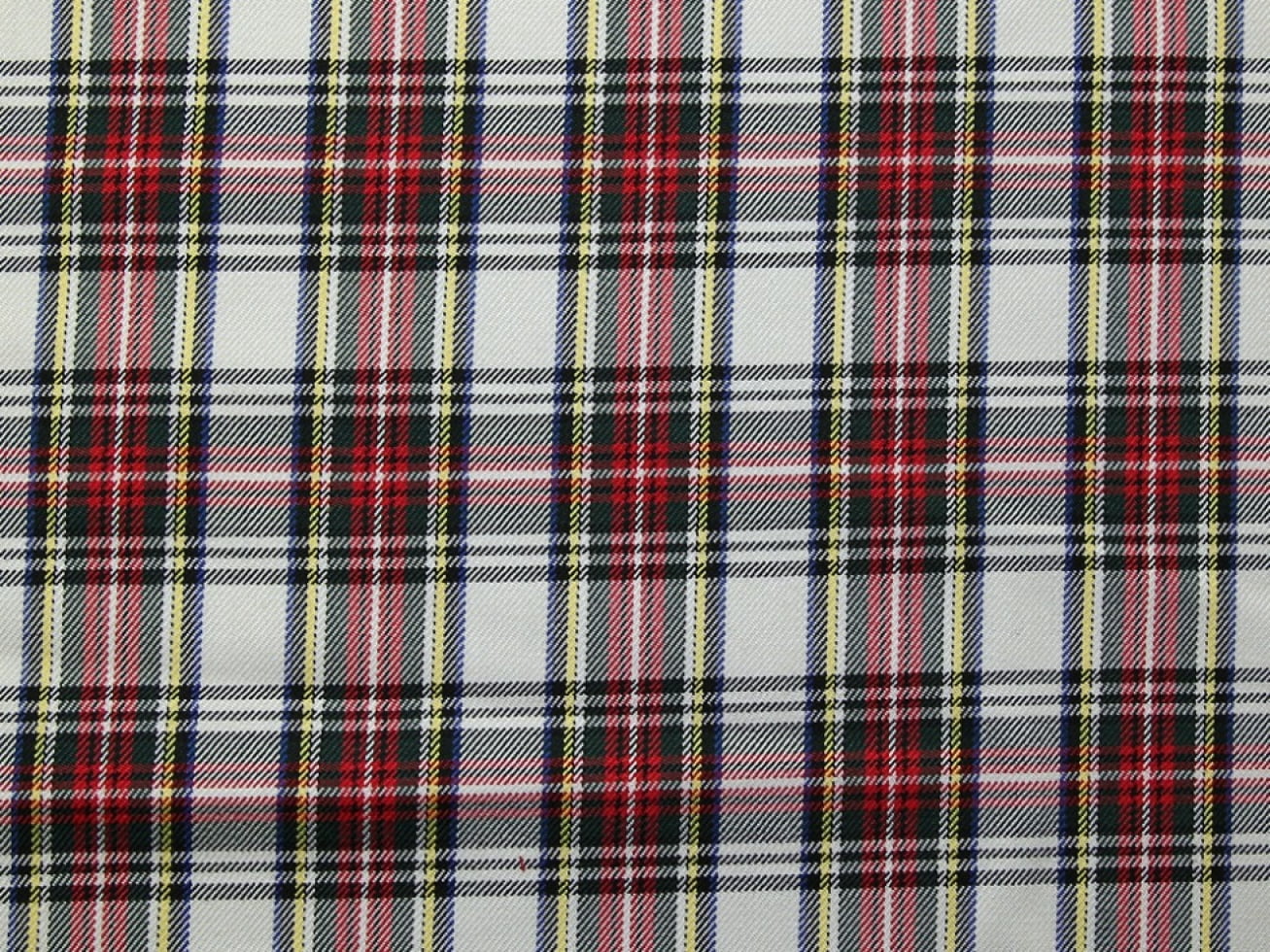 Woven Plaid Check Twill Suiting Dress Fabric Cream Multi - per yard ...