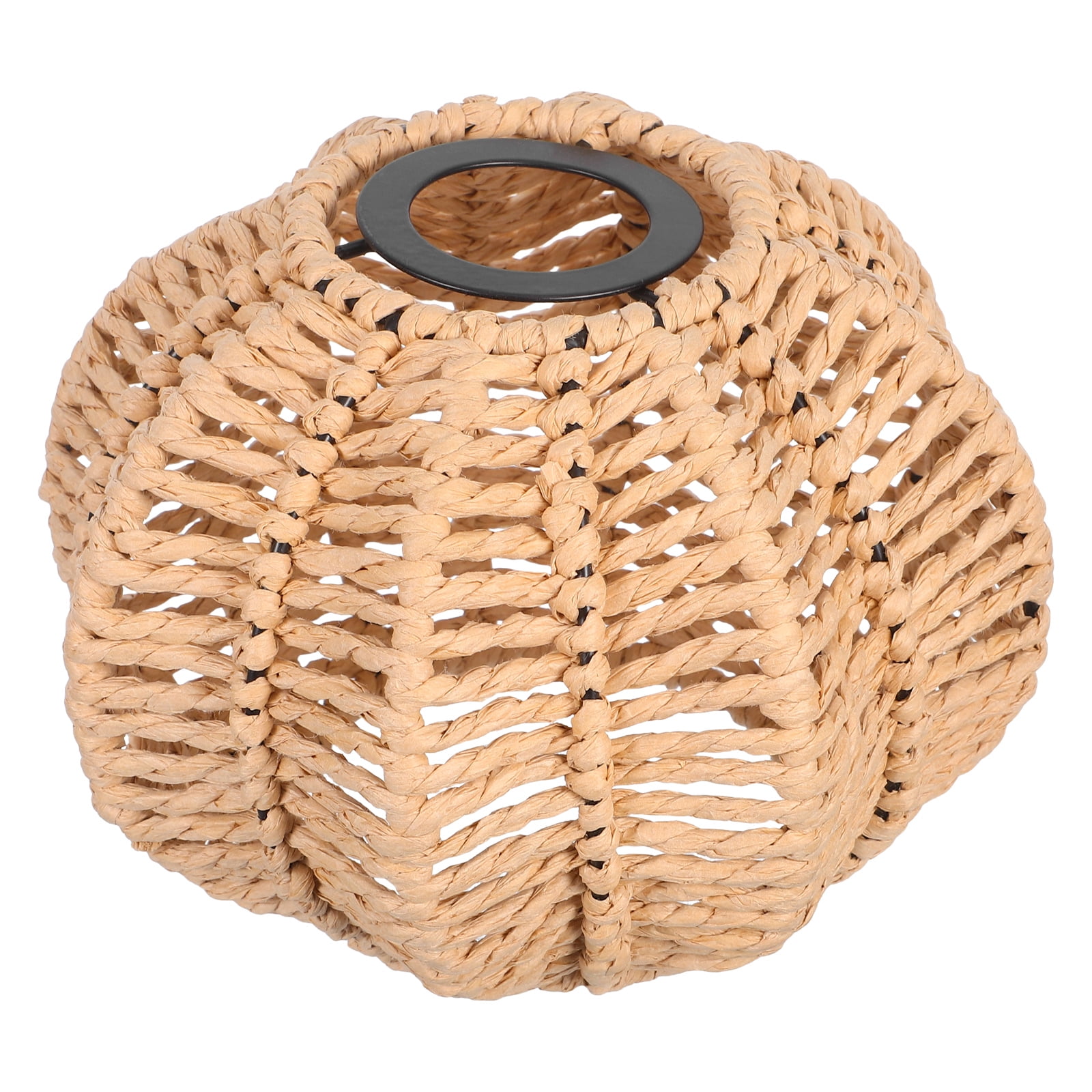 Handwoven Boho Pumpkin Lampshade - Rustic Woven Pendant Light Shade ...