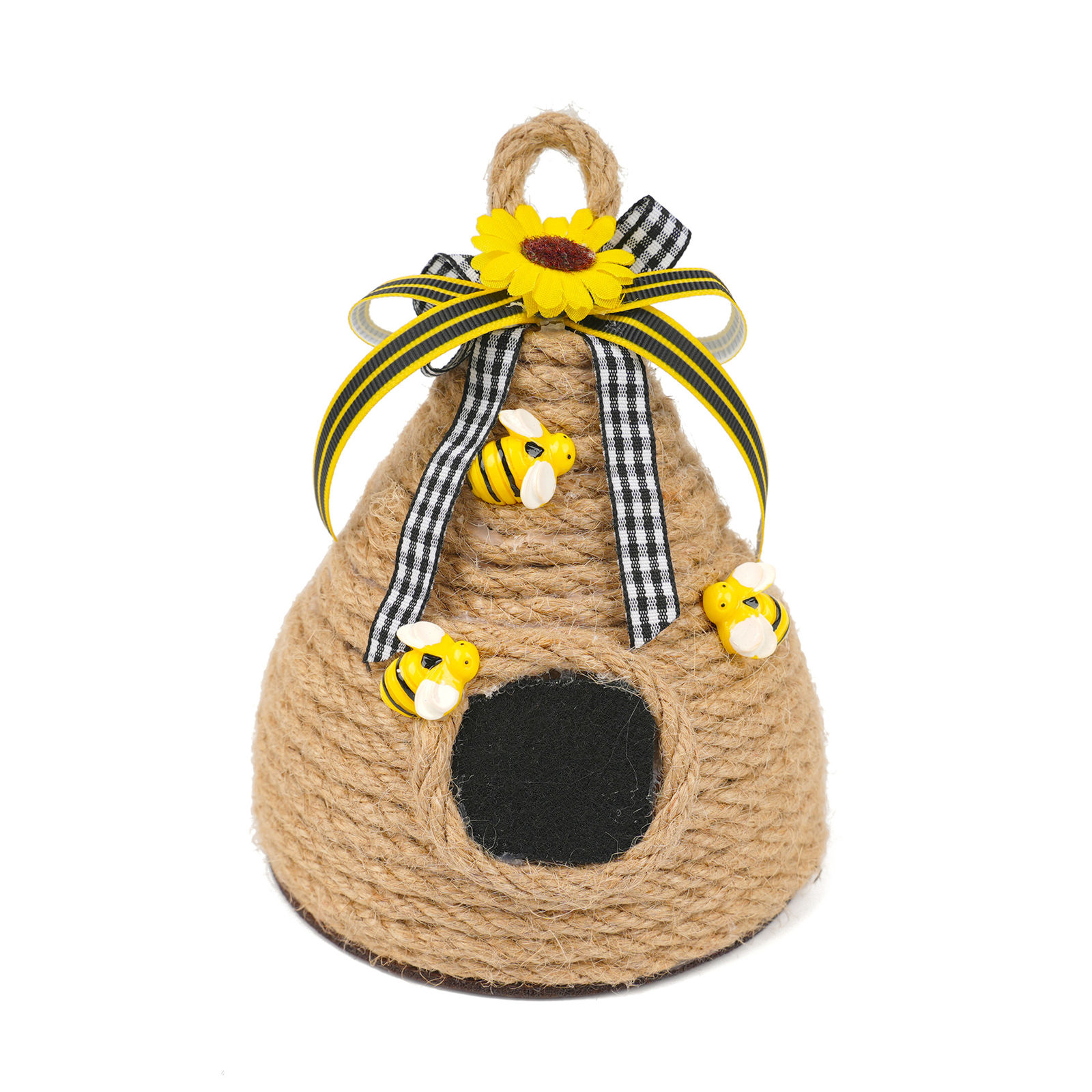 Woven Rope Bees Hives Wall Decors With Sunflowers and Bowknot ...
