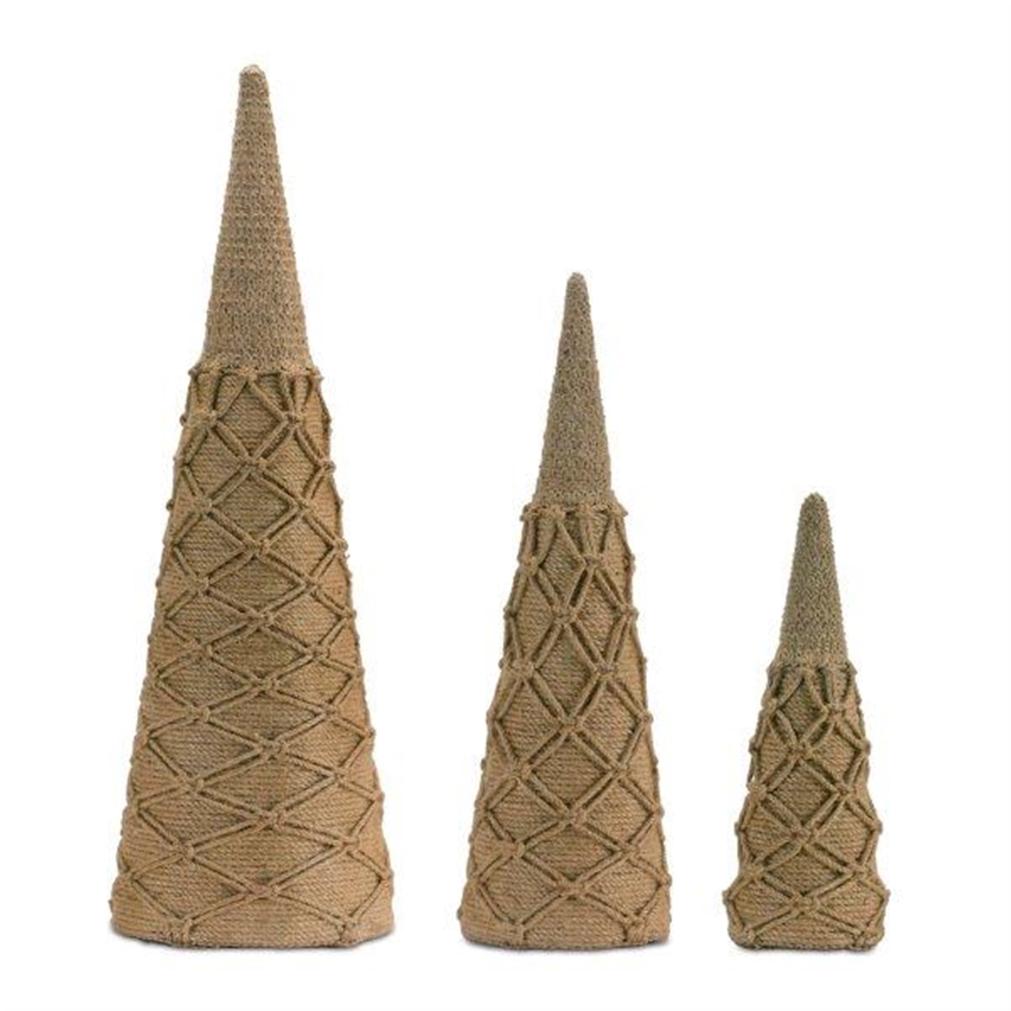 Woven Rope Cone Tree (Set of 3) - Walmart.com