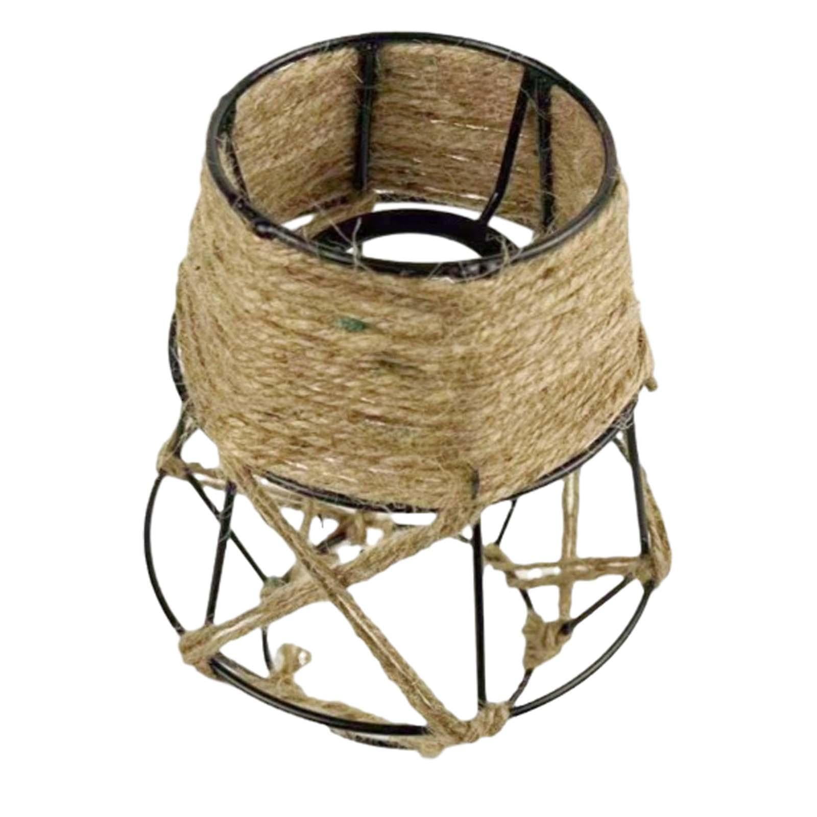 Woven Rope Lampshade Hanging Pendant Light Cover Rustic Decorative ...
