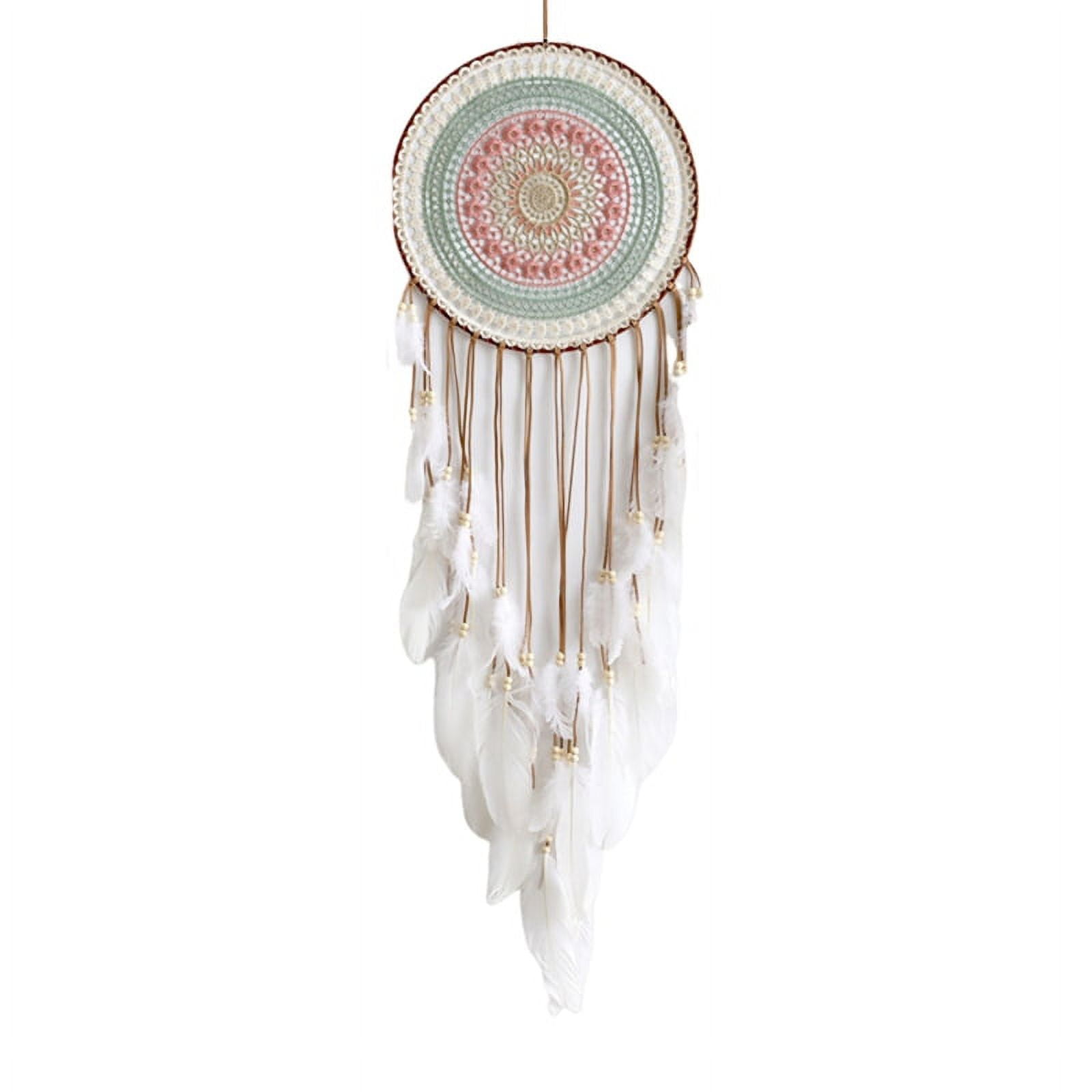 Woven Round Dream Catcher with Tassel for Bedroom Hanging Decoration ...