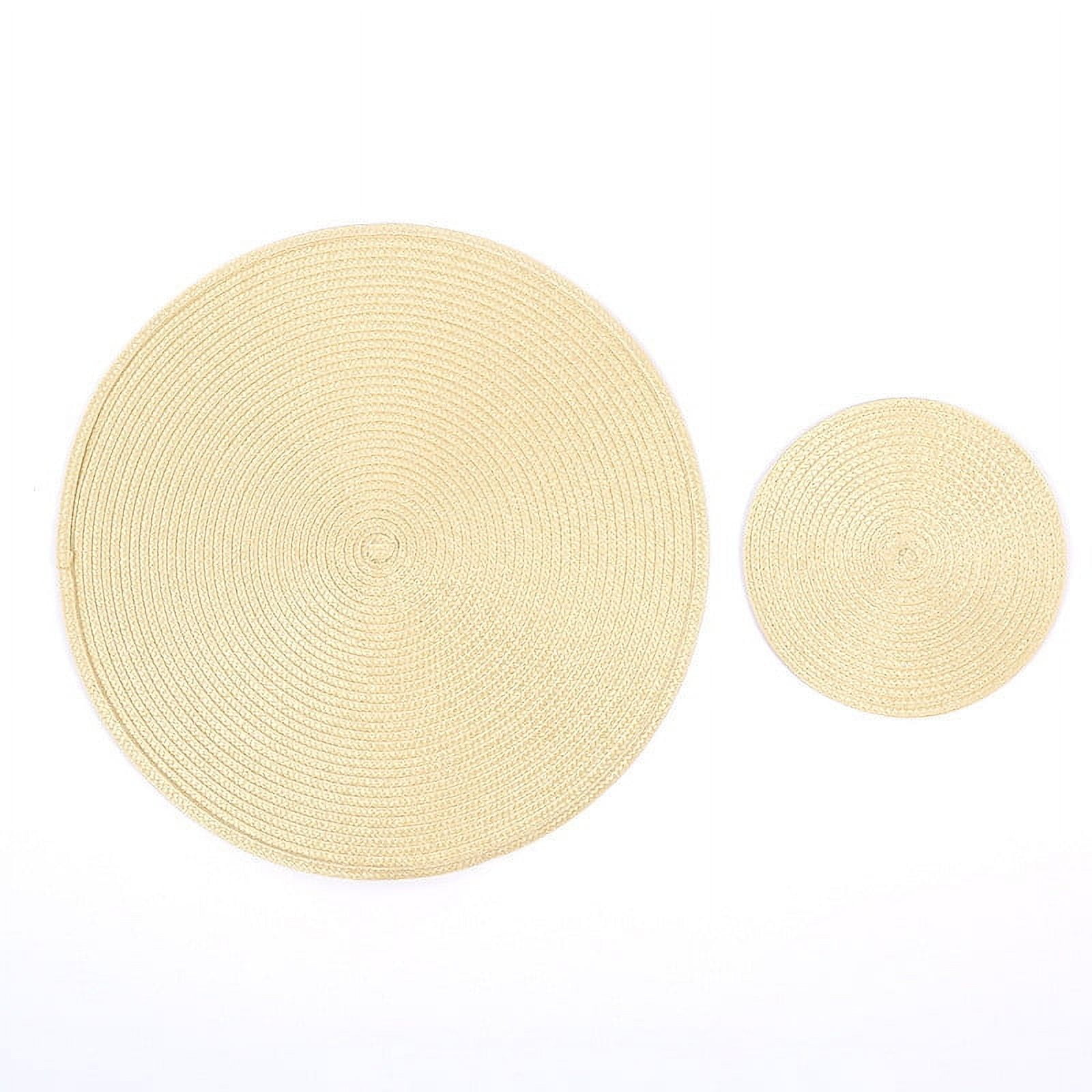 Woven Round Table Mat | Coffee Placemat 32cm | Waterproof Oil-proof ...