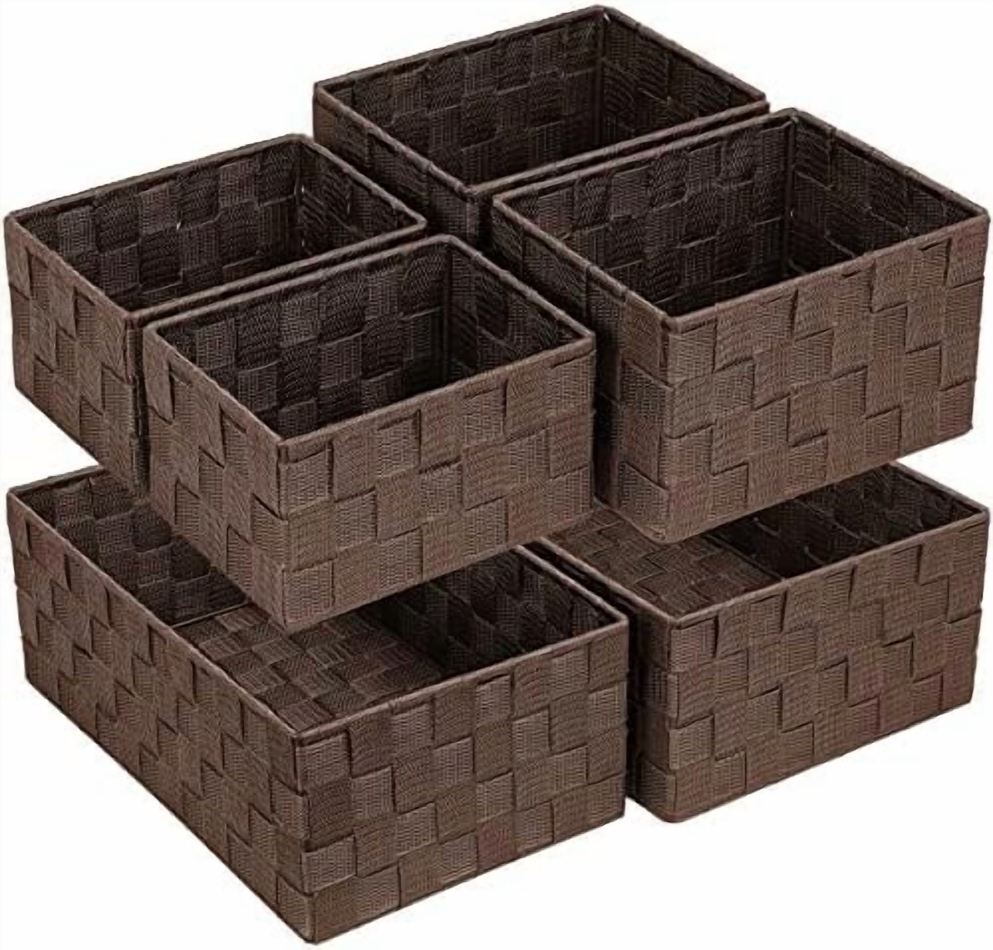Woven Storage Baskets for Organizing 6 Pack, Large&Small Storage Cube ...