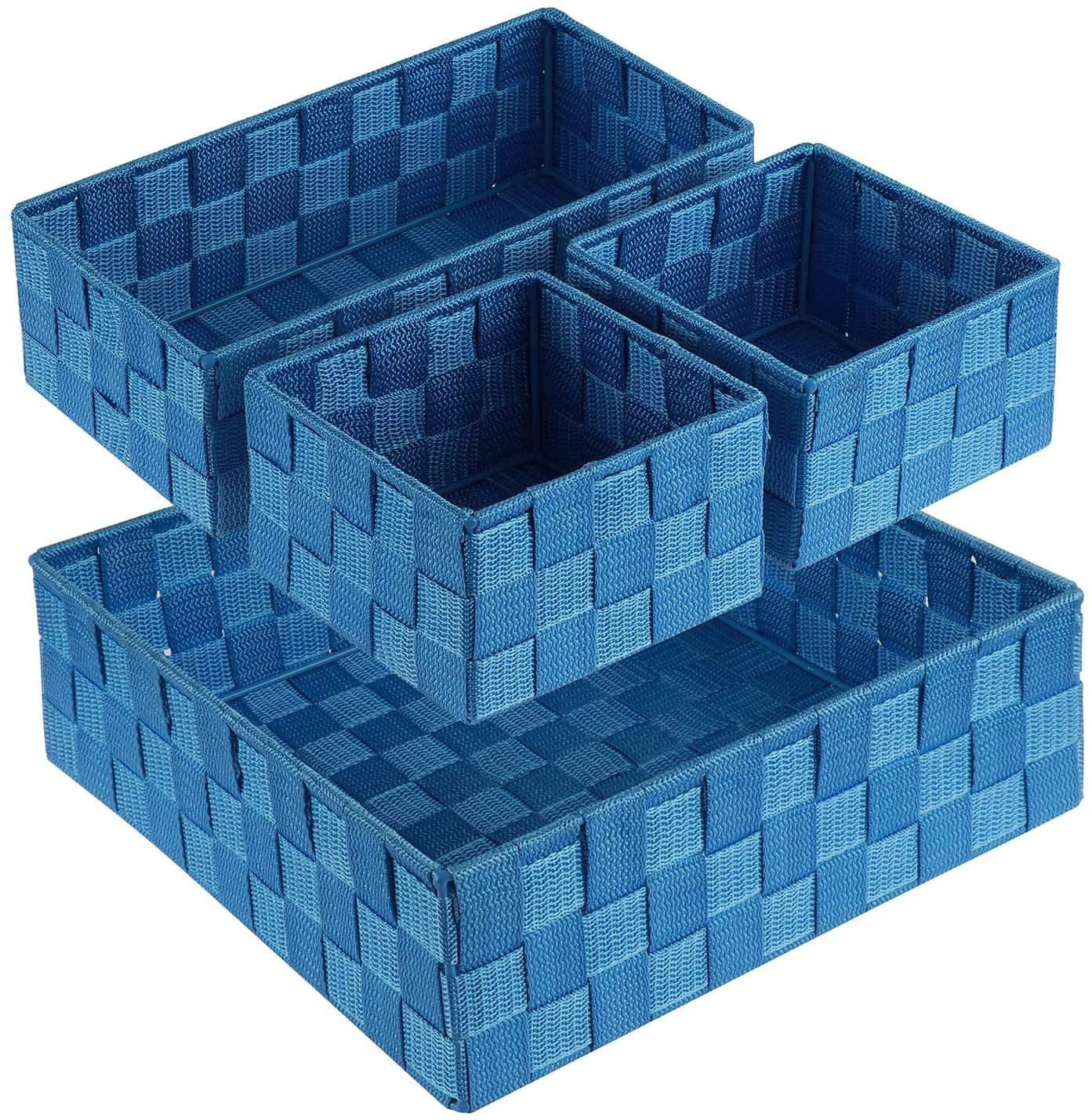 Woven Storage Baskets for Organizing, Small Black Baskets Cube Bin ...