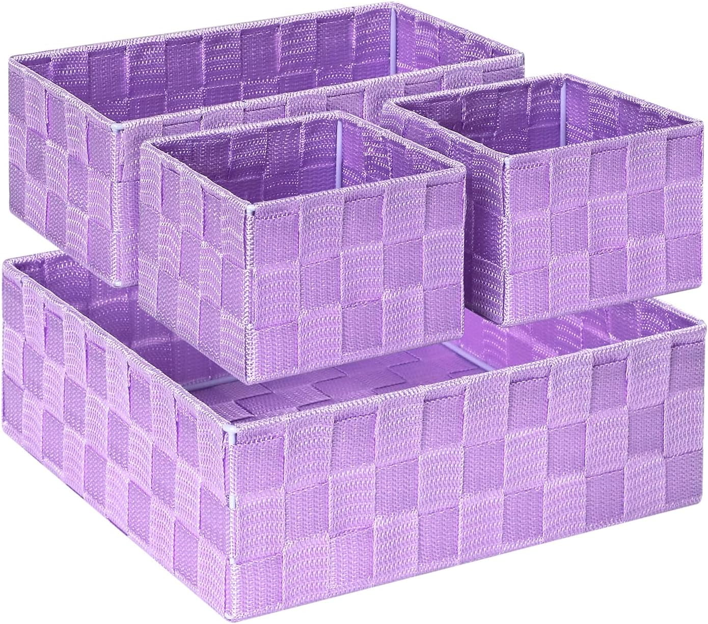 Woven Storage Baskets for Organizing, Small Black Baskets Cube Bin ...