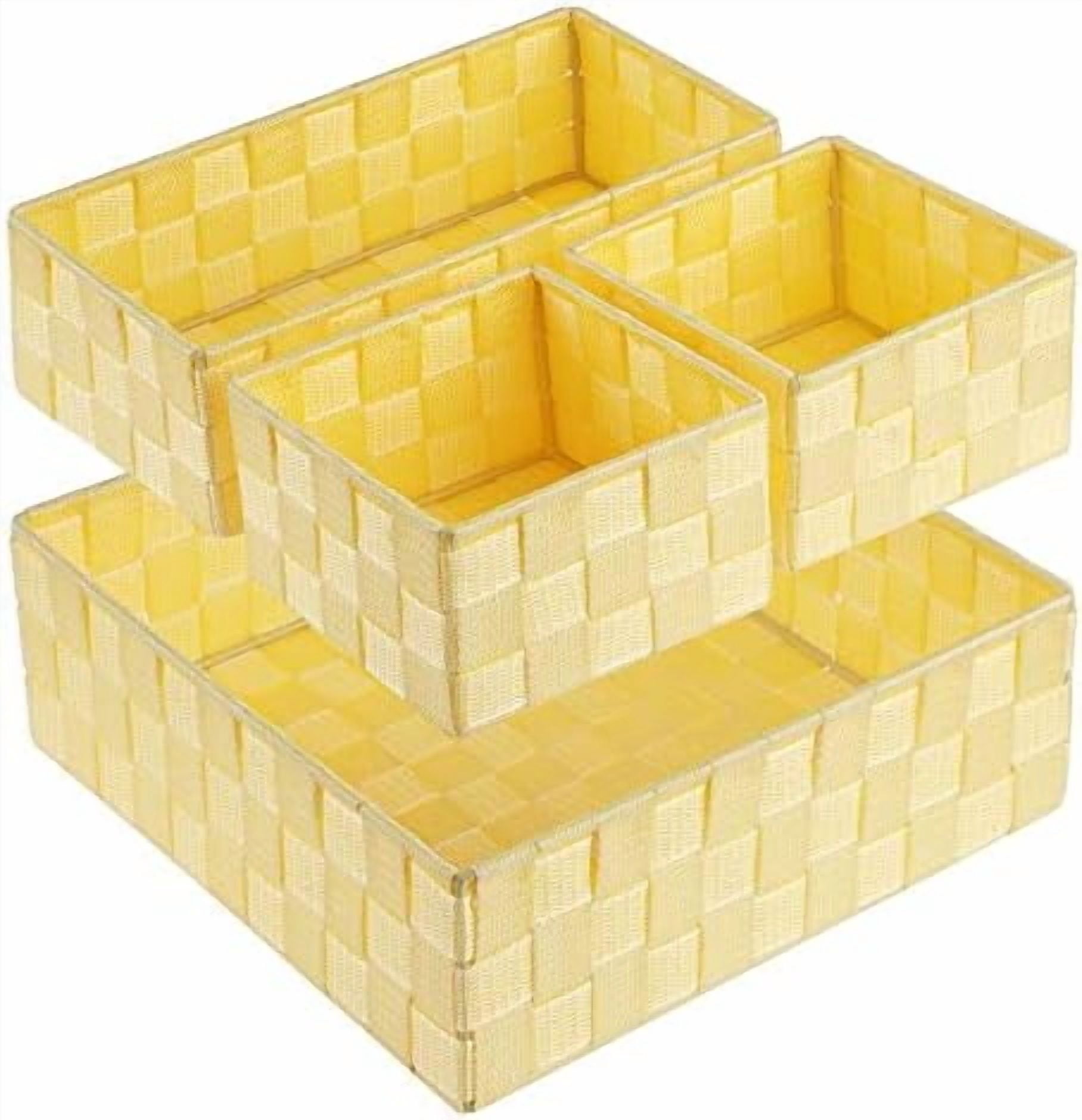 Woven Storage Baskets for Organizing, Small Black Baskets Cube Bin ...