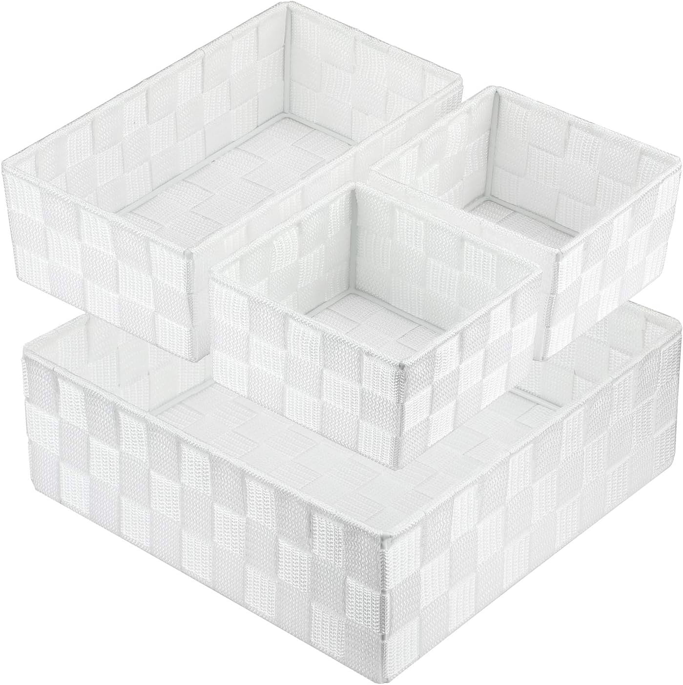 Woven Storage Baskets for Organizing, Small Black Baskets Cube Bin ...