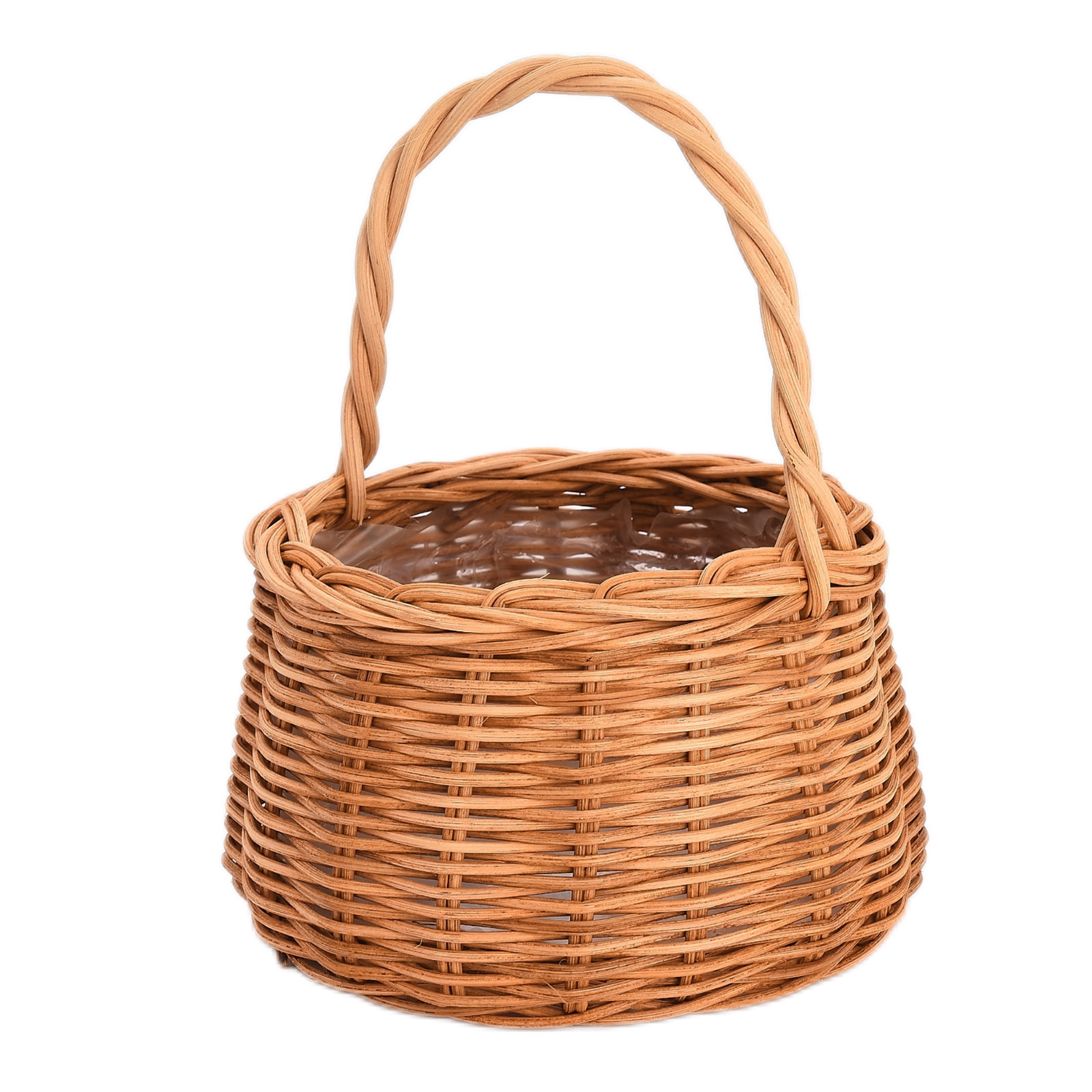 Woven Storage Square Carrying Basket Handmade Rattan Bag Handheld Retro ...