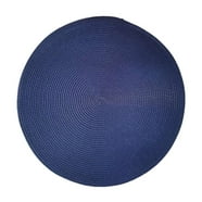MJIAexp Set of 4 Round Wipeable Vinyl PVC Table Mats for Dining Table ...
