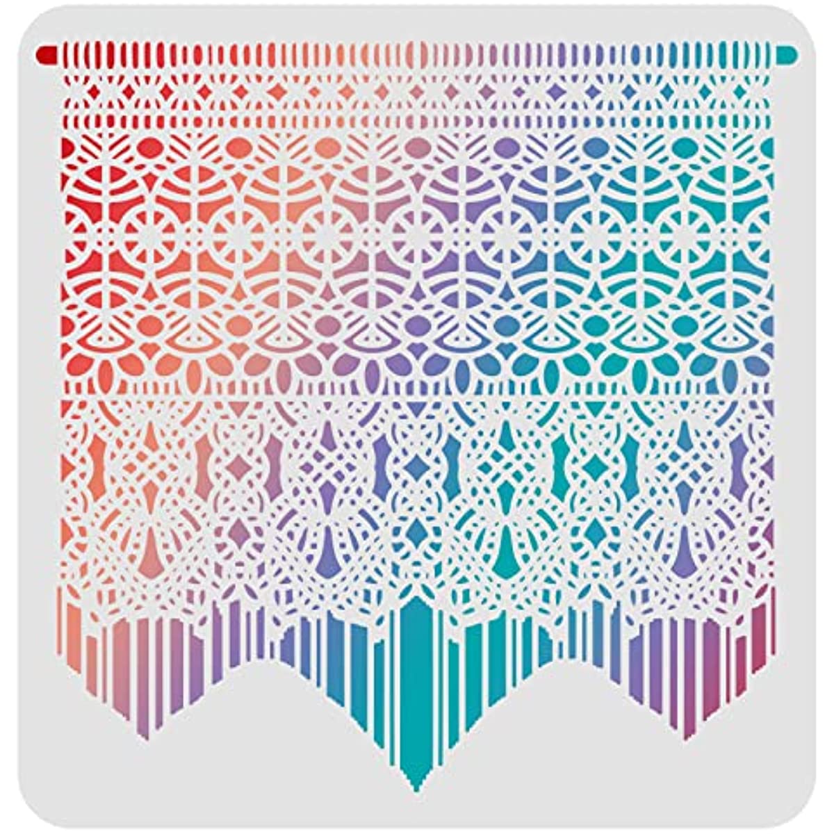 Woven Tassel Lace Stencils Template 11.8x11.8 inch/30x30cm Plastic ...