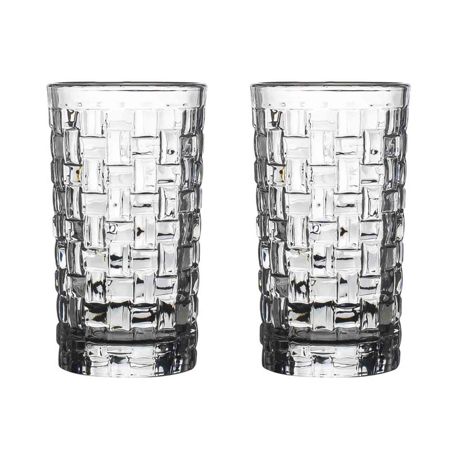 Woven Texture Whiskey Glass, Clear Lead-free Glasses Tumblers for Water ...