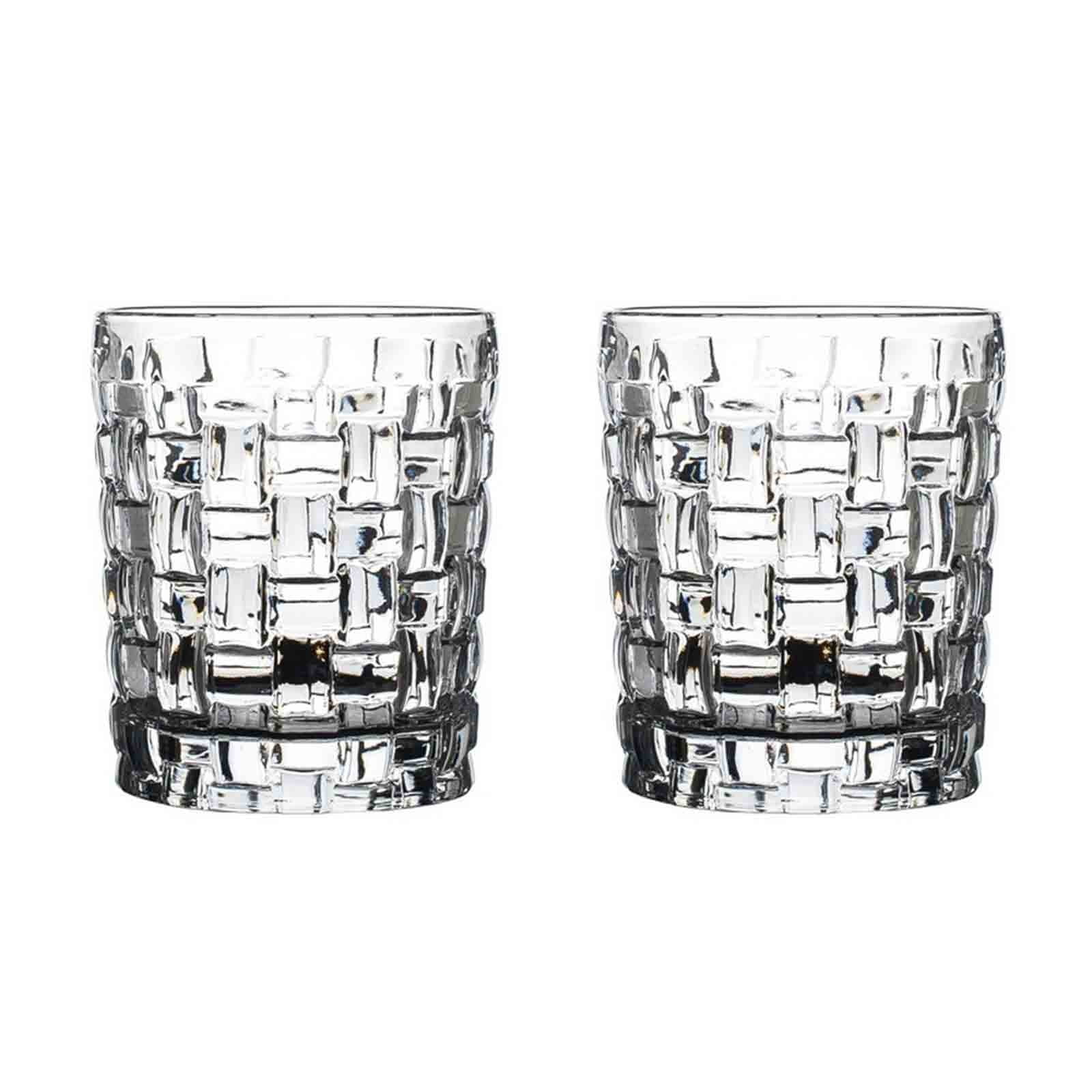 Woven Texture Whiskey Glass, Clear Lead-free Glasses Tumblers for Water ...