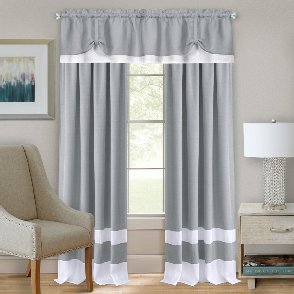 Woven Trends 2-Pack Window Curtain Double Layer Panels Set, 52W x 84L ...