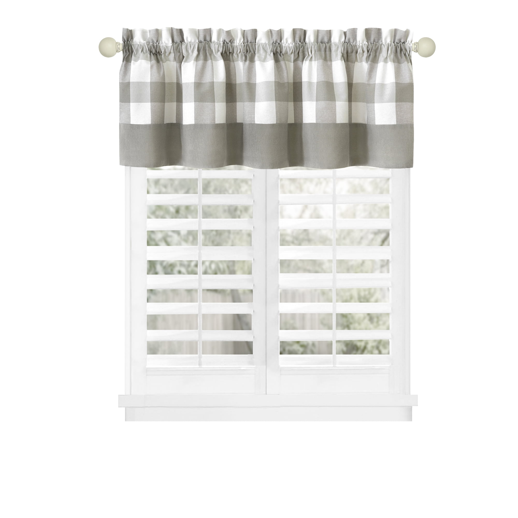 Woven Trends Buffalo Plaid Valances, Short Curtains for Kitchen/Living ...