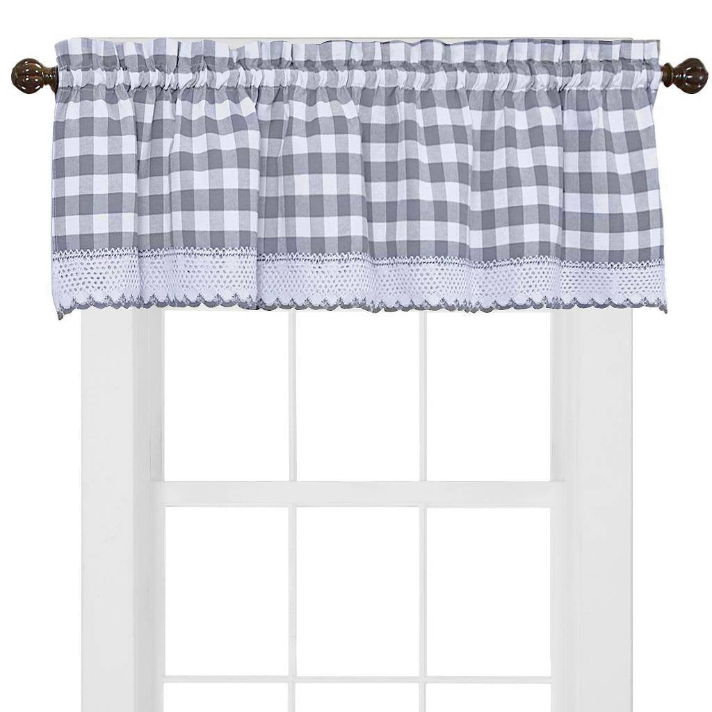 Woven Trends Farmhouse Curtains Kitchen Décor, Buffalo Plaid Valance ...
