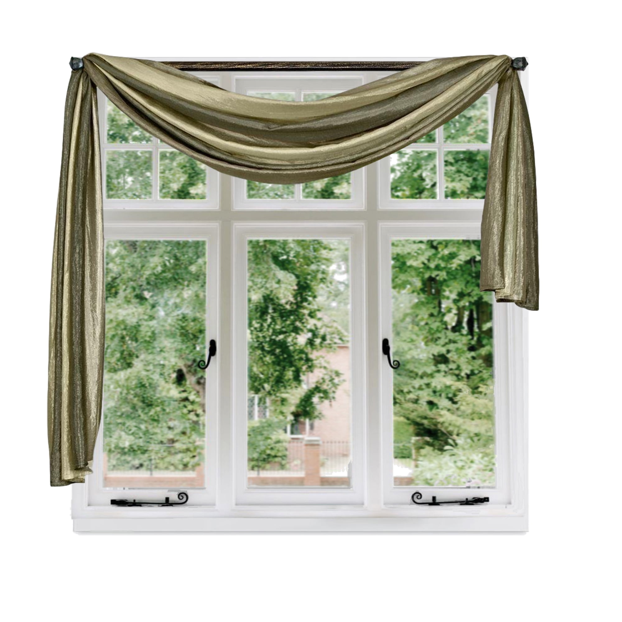 Woven Trends Ombre Curtains, Valances for Windows, Luxurious Scarf ...