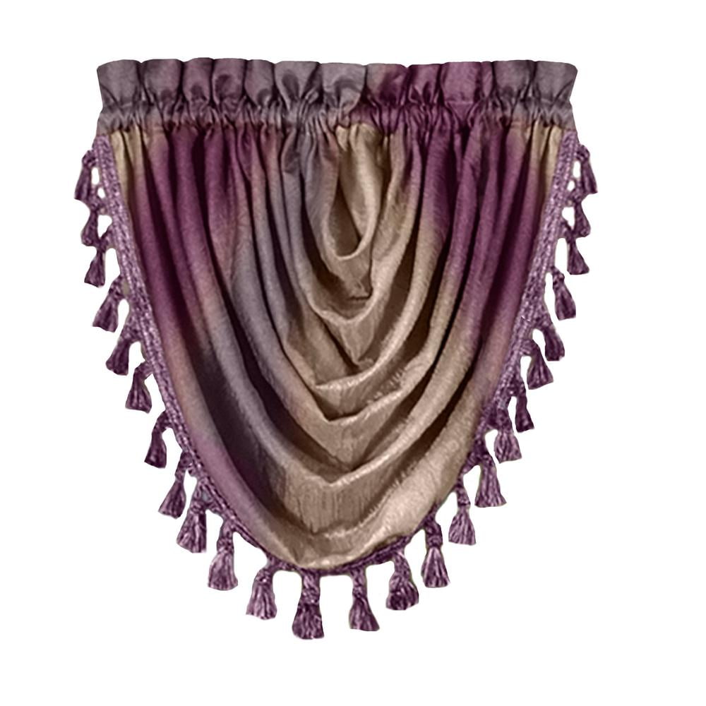 Woven Trends Valances for Windows, Ombre Curtains Modern Semi-Sheer ...