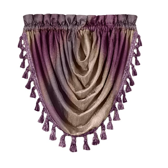 Woven Trends Valances for Windows, Ombre Curtains Modern Semi-Sheer ...