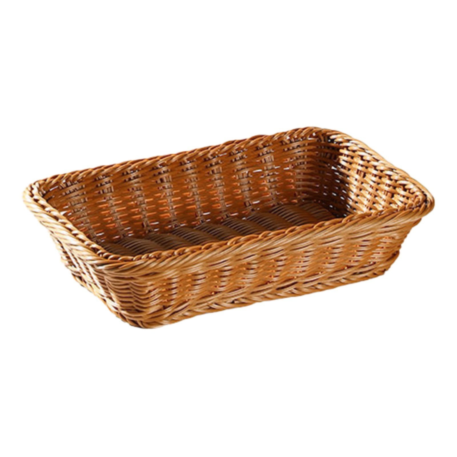 Woven Vegetable Baskets, Yoaney Woven Bread Baskets Rectangle Tabletop ...