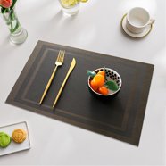 PVC Table Mat, Placemats for Dining Table Waterproof Wipeable Placemats ...