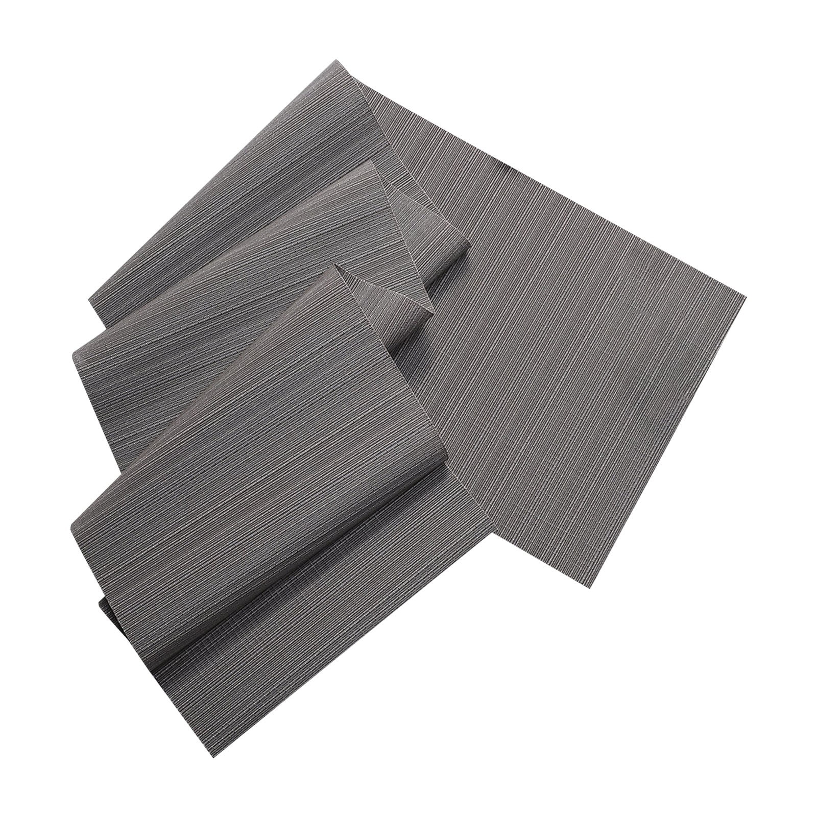 Woven Vinyl Table Runner, Plastic Table Runners Wipeable Heat Resistant ...