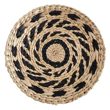 Hubert Round Dark Beige Polypropylene Washable Basket - 16"Dia x 4 1/2 ...