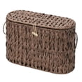 Woven Water Hyacinth Toilet Paper Storage Basket Natural Wicker Bin ...