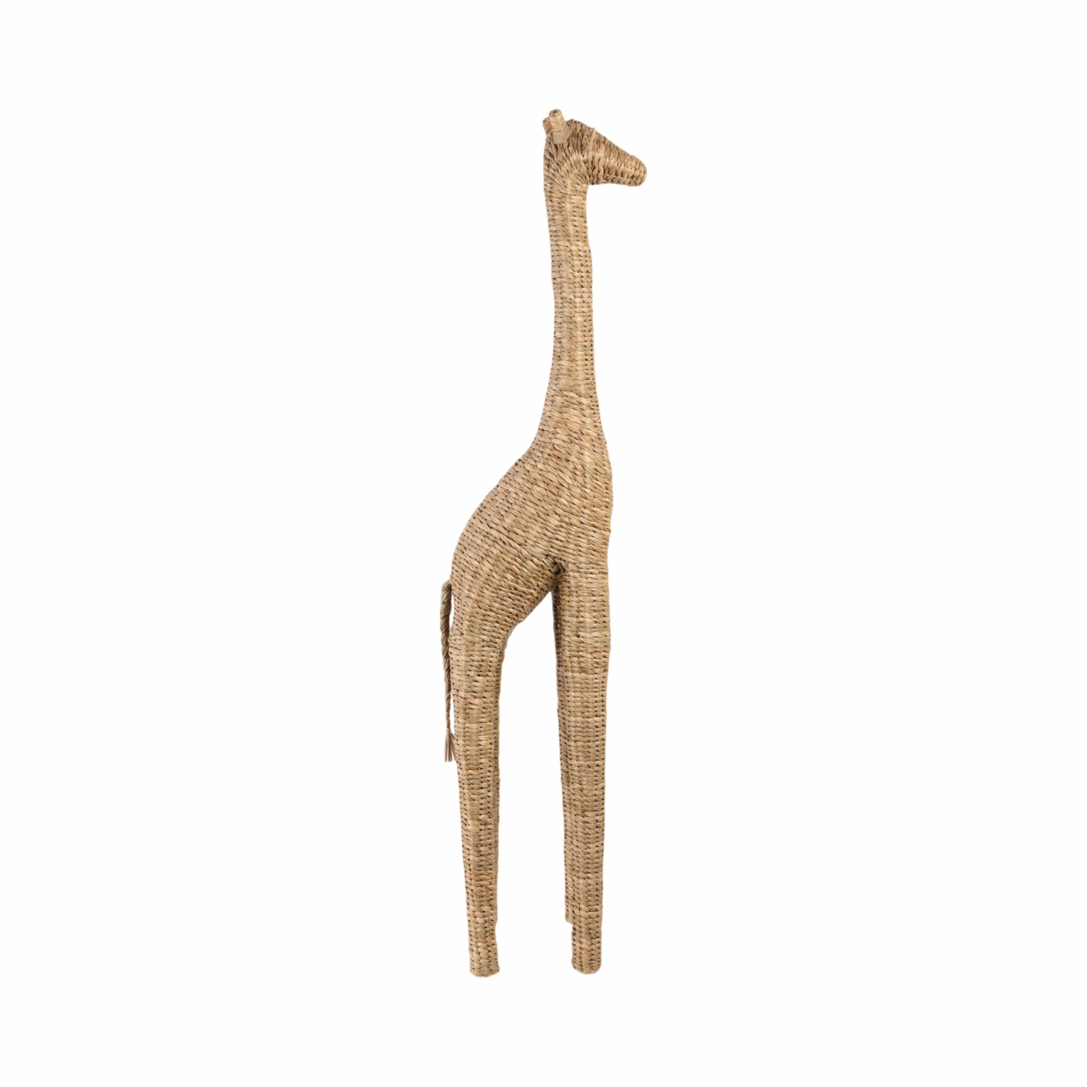 Woven Wood & Jute Giraffe Sculpture - Handcrafted Boho Glam Animal ...