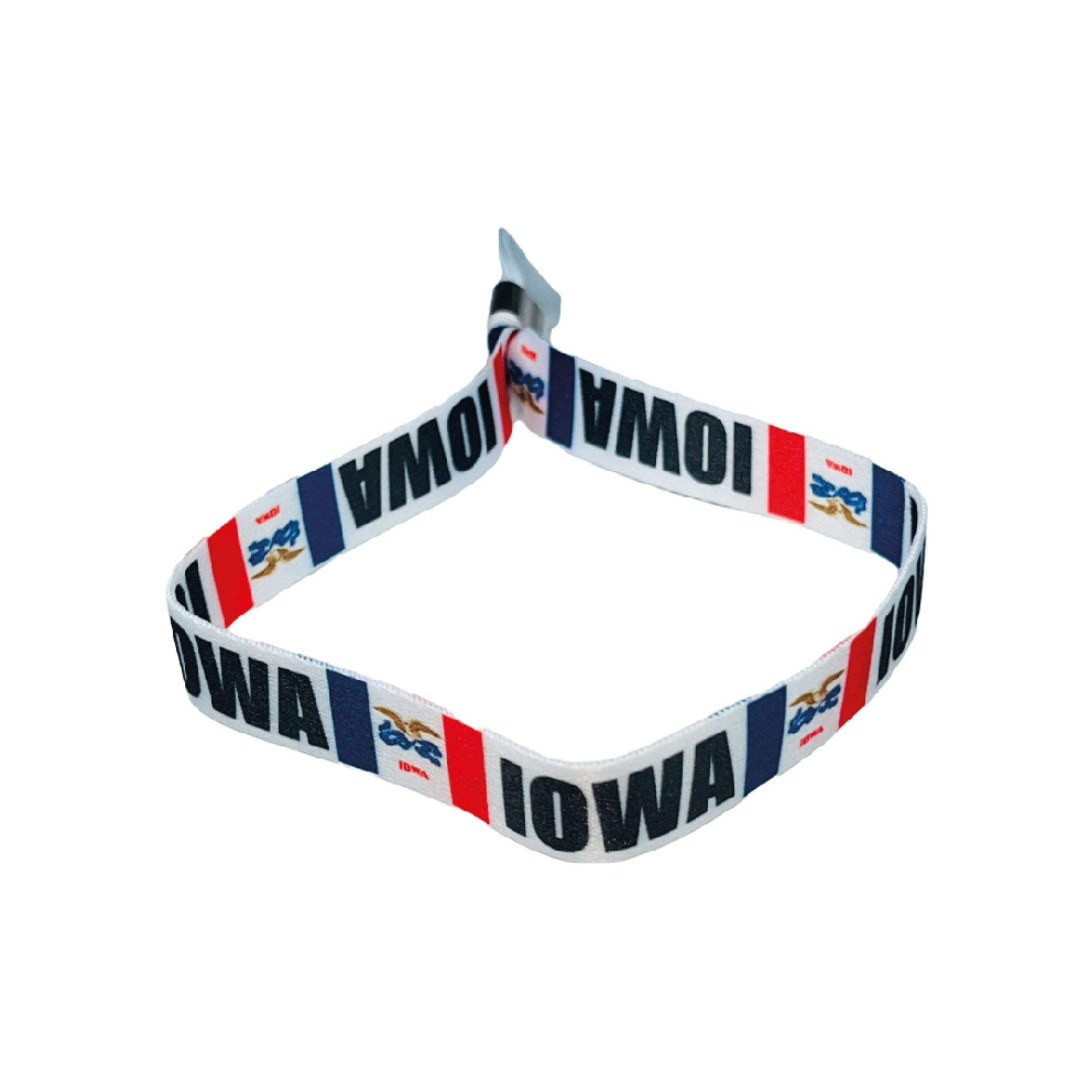 Woven Wristband – State Flag Iowa – USA – P1930 | Fabric Bracelet with ...