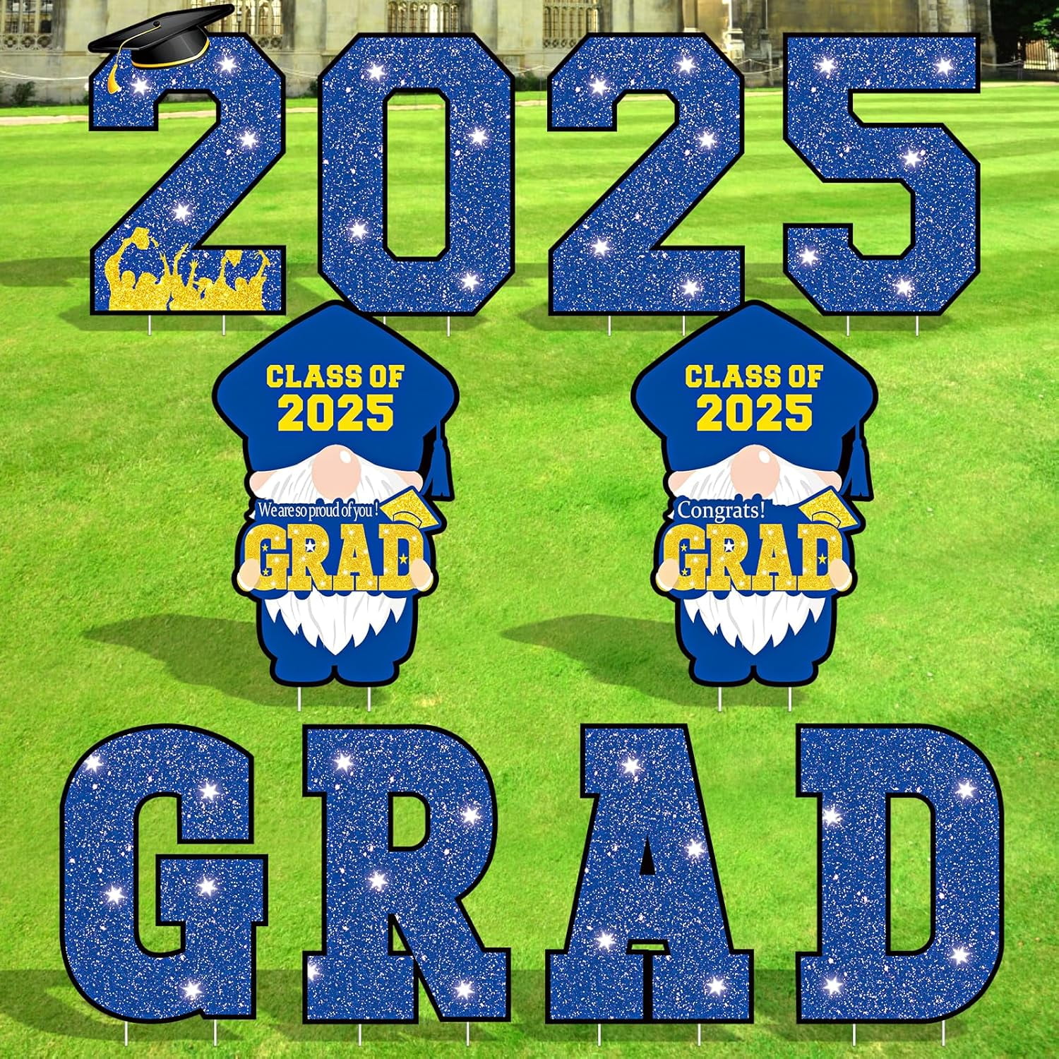 WovenWink 10 PCS Class 2025 Graduation Yard Sign, Yard Decorations ...