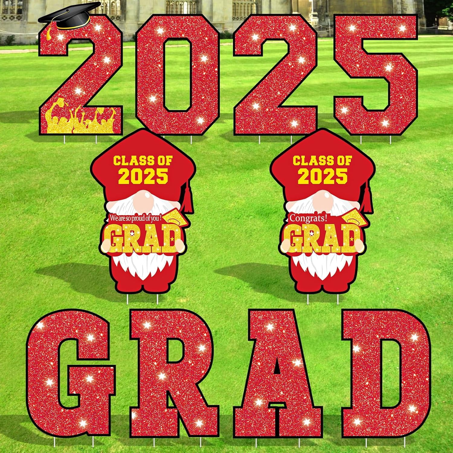 WovenWink 10 PCS Class 2025 Graduation Yard Sign, Yard Decorations ...