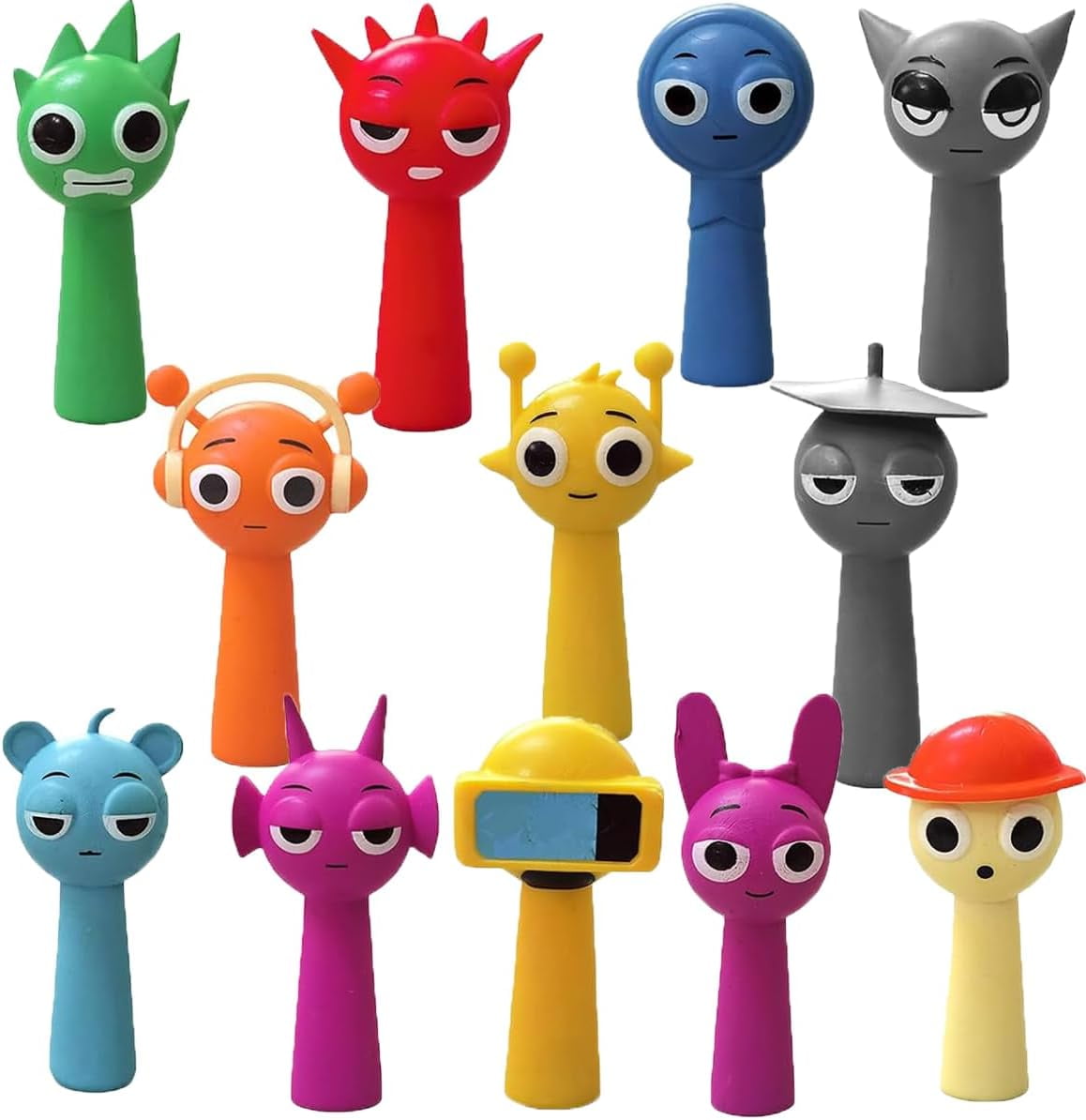 WovenWink 12Pcs S-prunki Cartoon Figures Set, Sprunki Action Figures ...