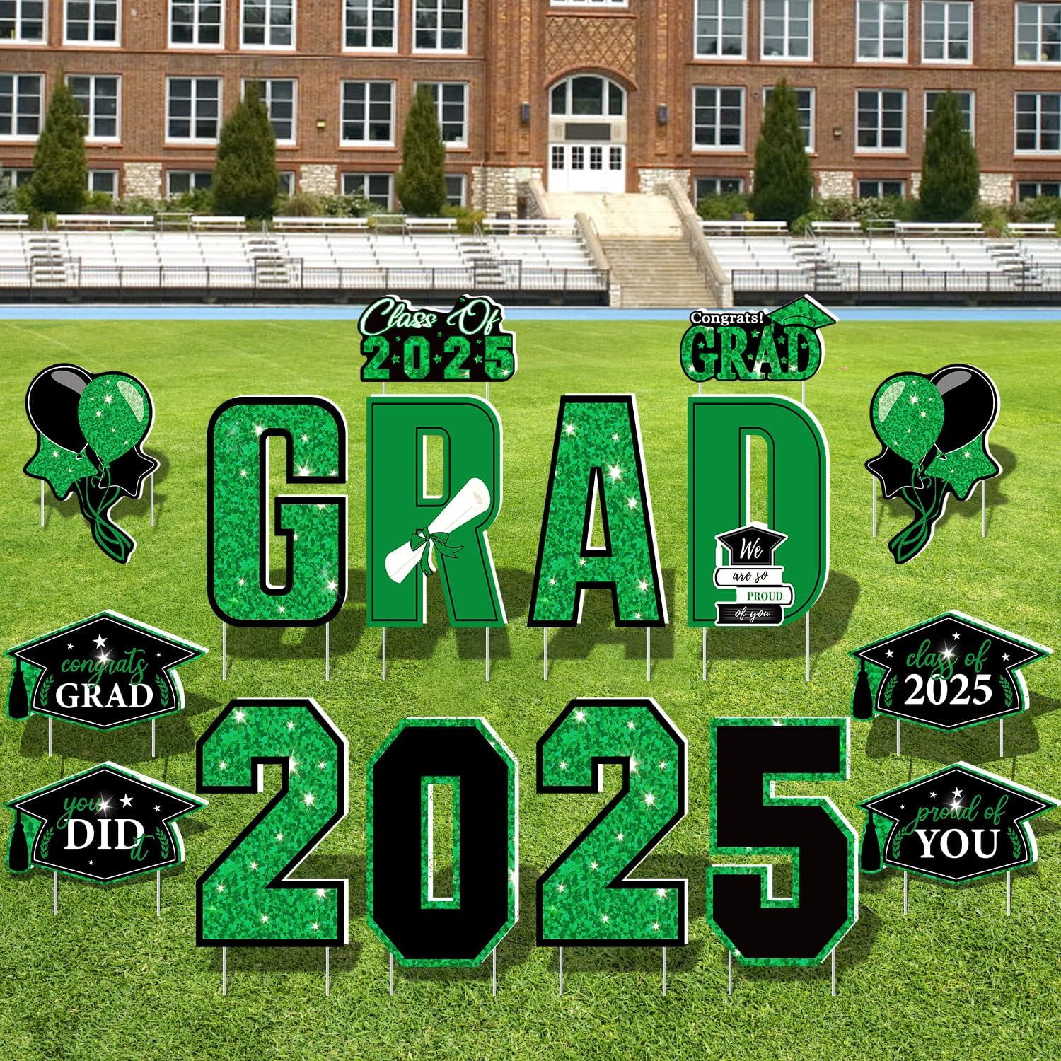 WovenWink 16 PCS Graduation Yard Signs, Graduation Yard Signs Class Of ...