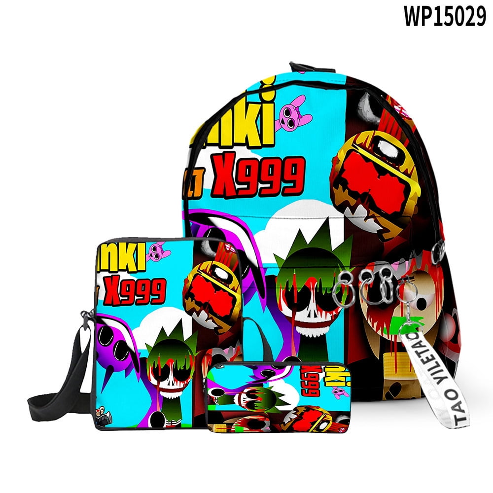 WovenWink 3PC Sprunki Backpacks Sprunky Crossbody Bags Sprunky PenciI ...