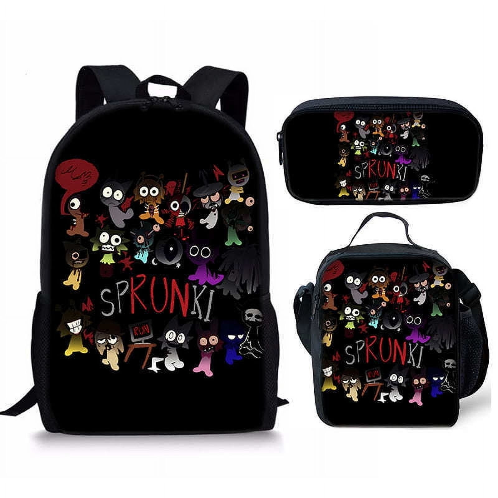 WovenWink 3PC Sprunki School Backpacks Sprunky PenciI Bag Lunch Pack ...