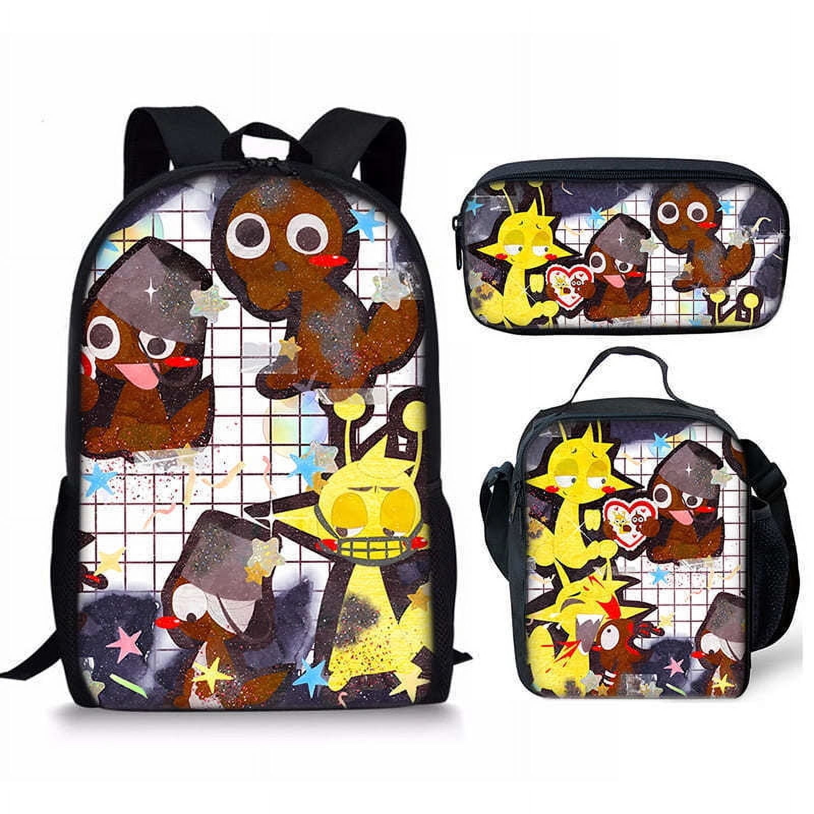 WovenWink 3PC Sprunki School Backpacks Sprunky PenciI Bag Lunch Pack ...