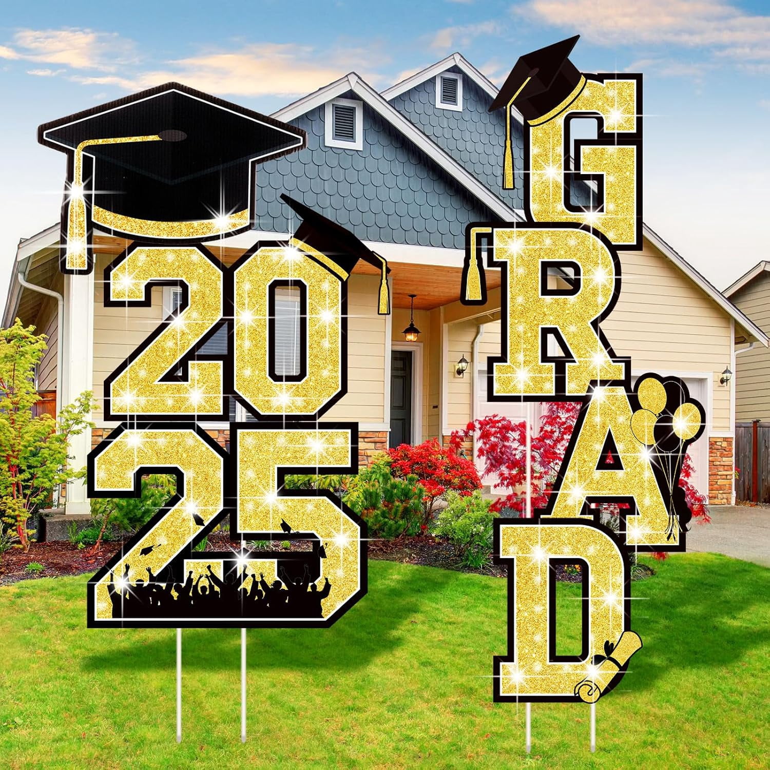 WovenWink 7 Pcs Graduation Yard Signs Class of 2025 Graduation ...