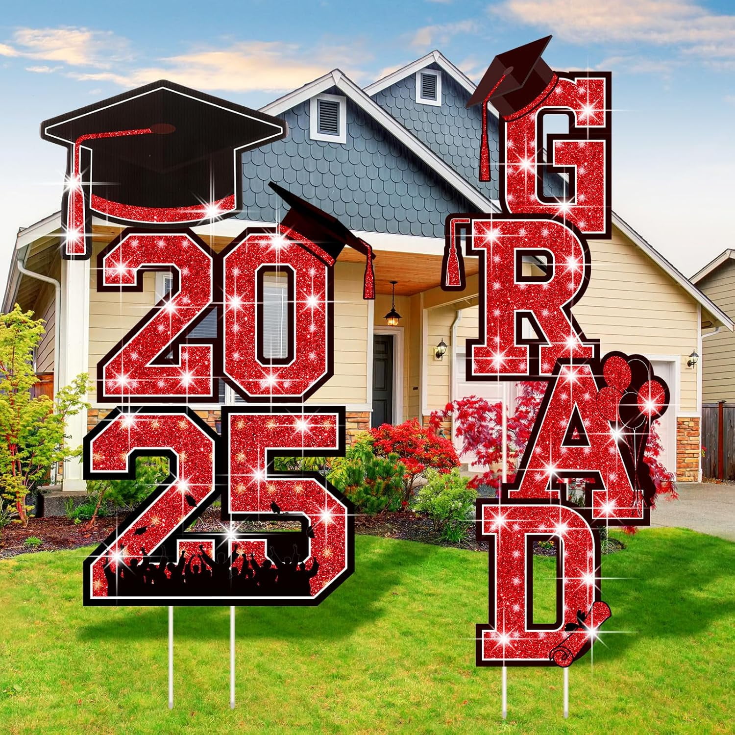 WovenWink 7 Pcs Graduation Yard Signs Class of 2025 Graduation ...
