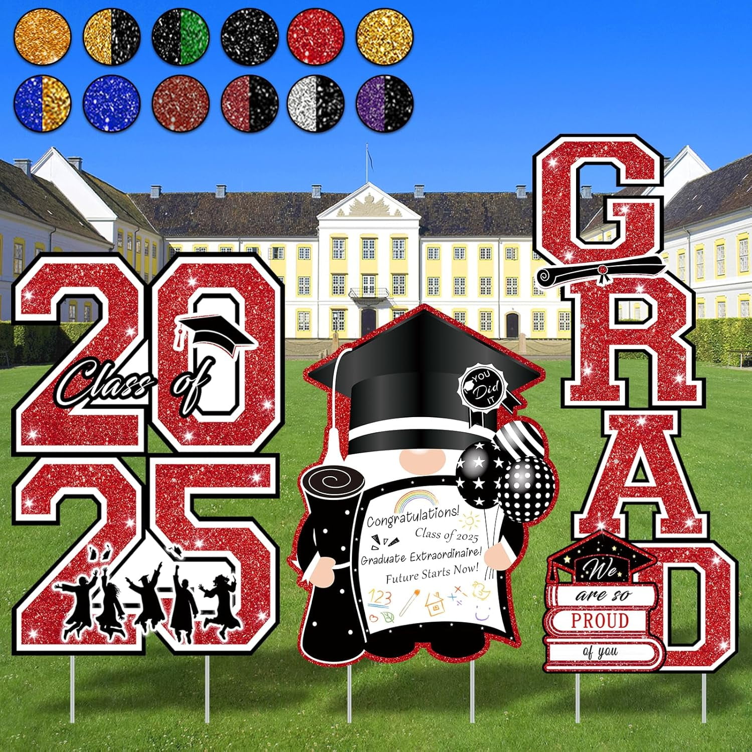 WovenWink Graduation Decorations 2025 Yard Sign, Waterproof Congrats ...